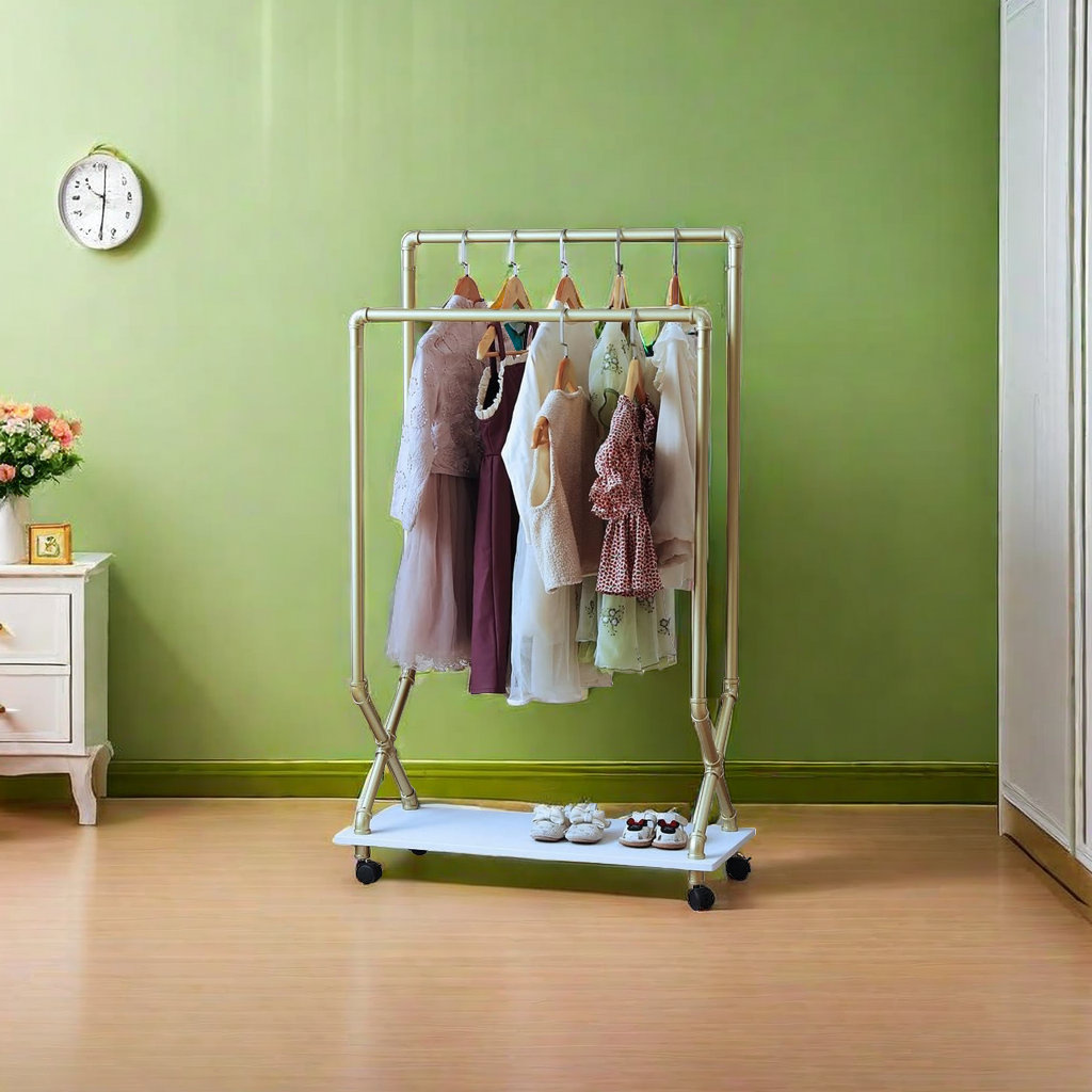Rosdorf Park Child Clothes Rack, Kids Garment Rack Armoire Dress-Up ...