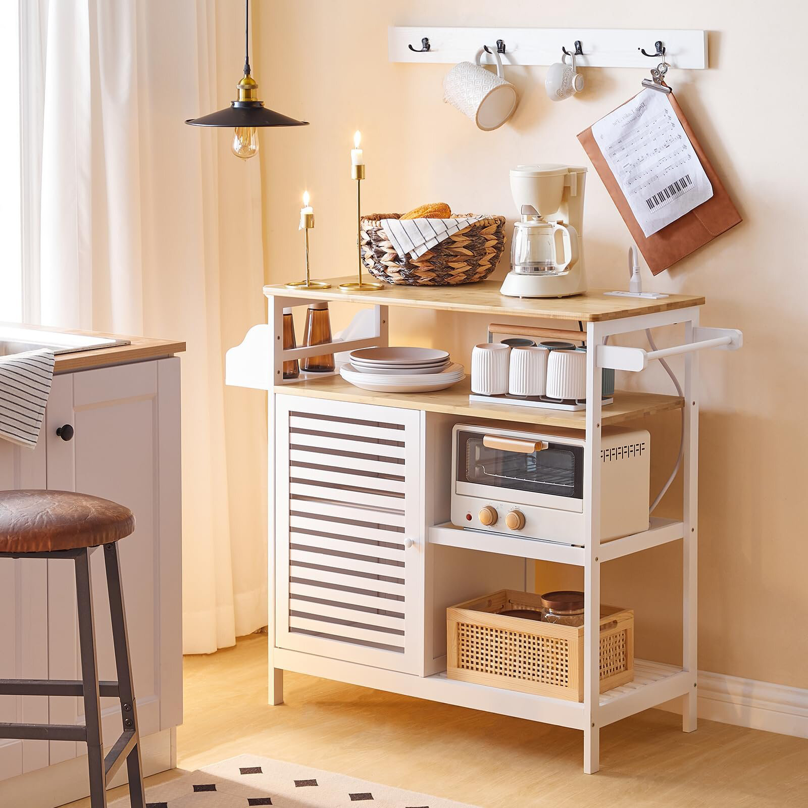 Latitude Run® 4 Tier Kitchen Island with Storage, Kitchen Island Table ...