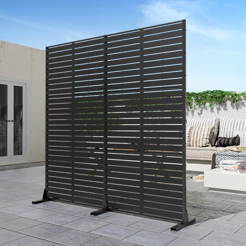 Dovelina Metal Privacy Screen Fence Panel | Wayfair