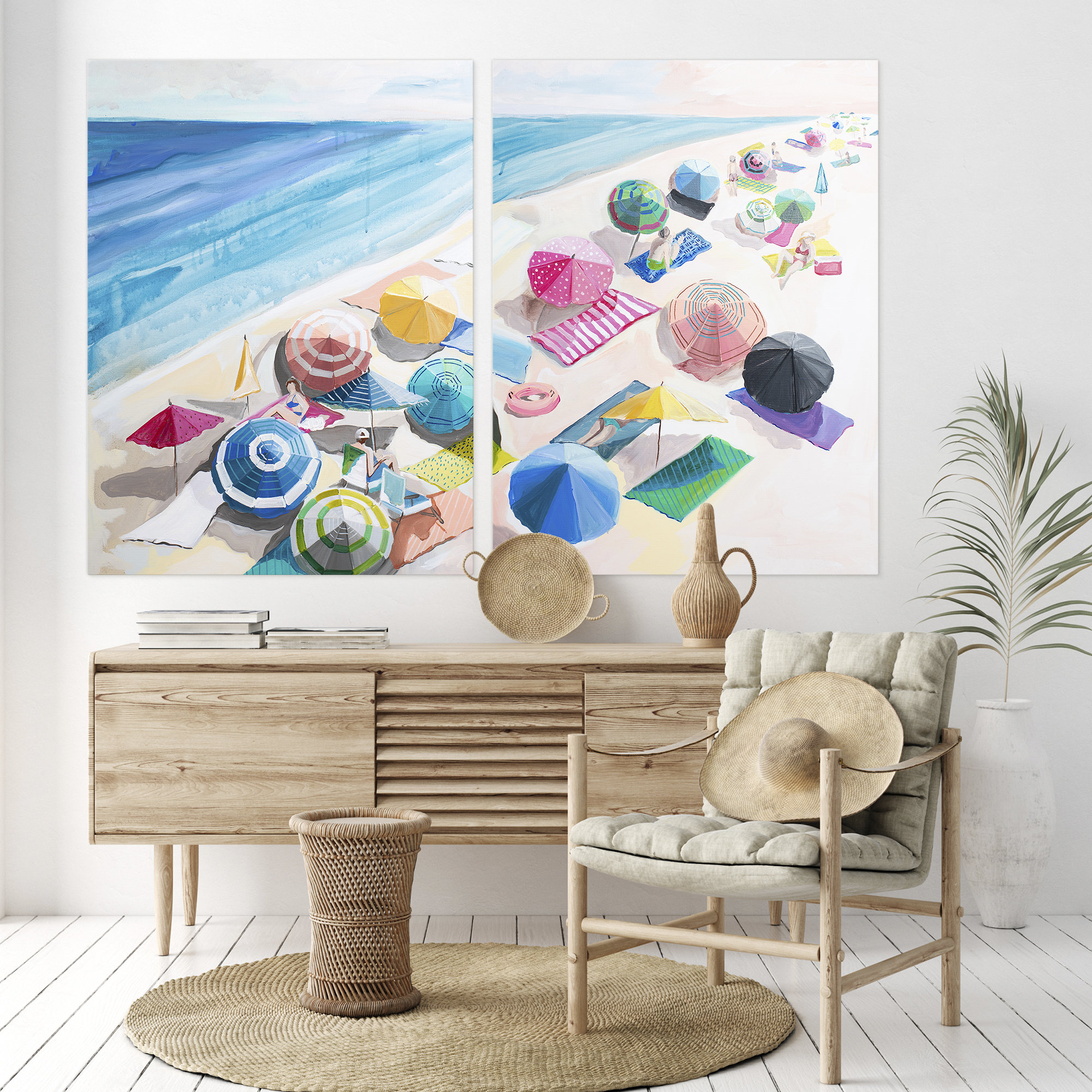 Rosecliff Heights Bejtulla Summertime Sun Diptych by Nicki Peeples - 2 ...