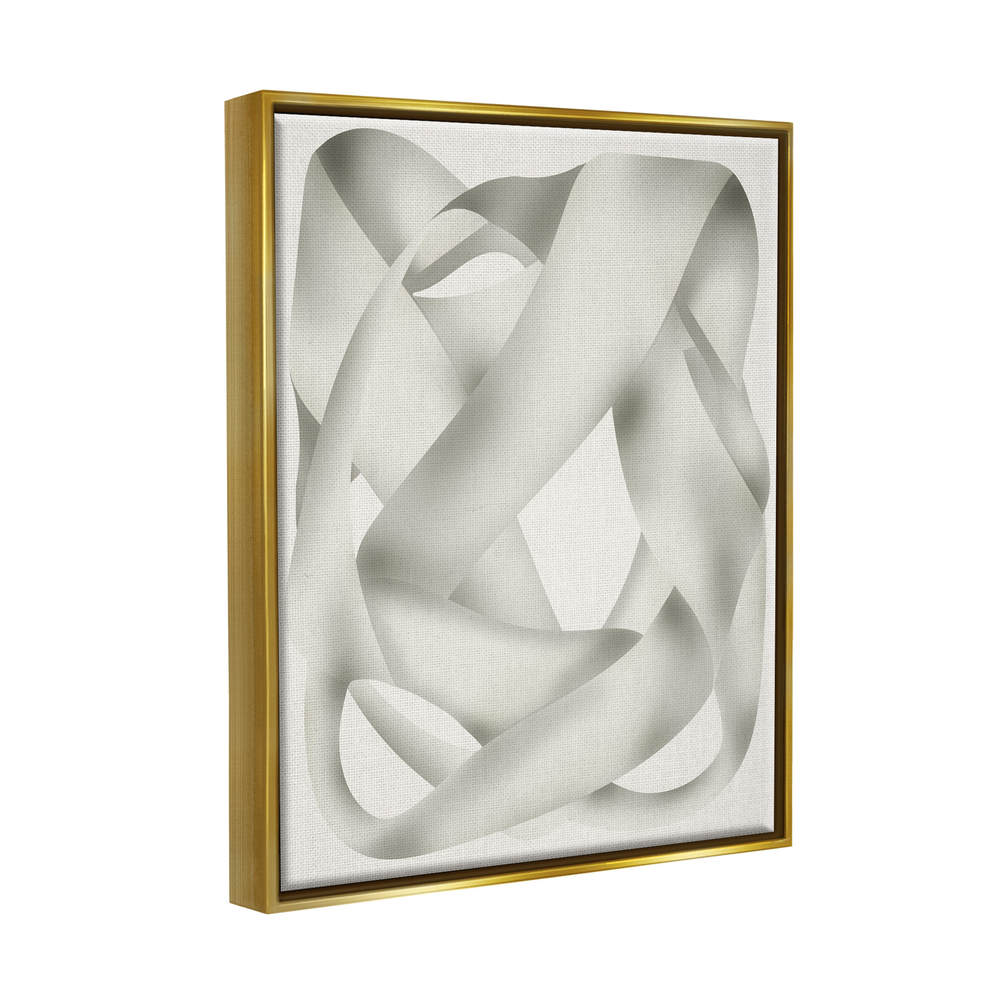 Stupell Industries Ba-283-Floater Intertwining Abstract Shape Framed On ...