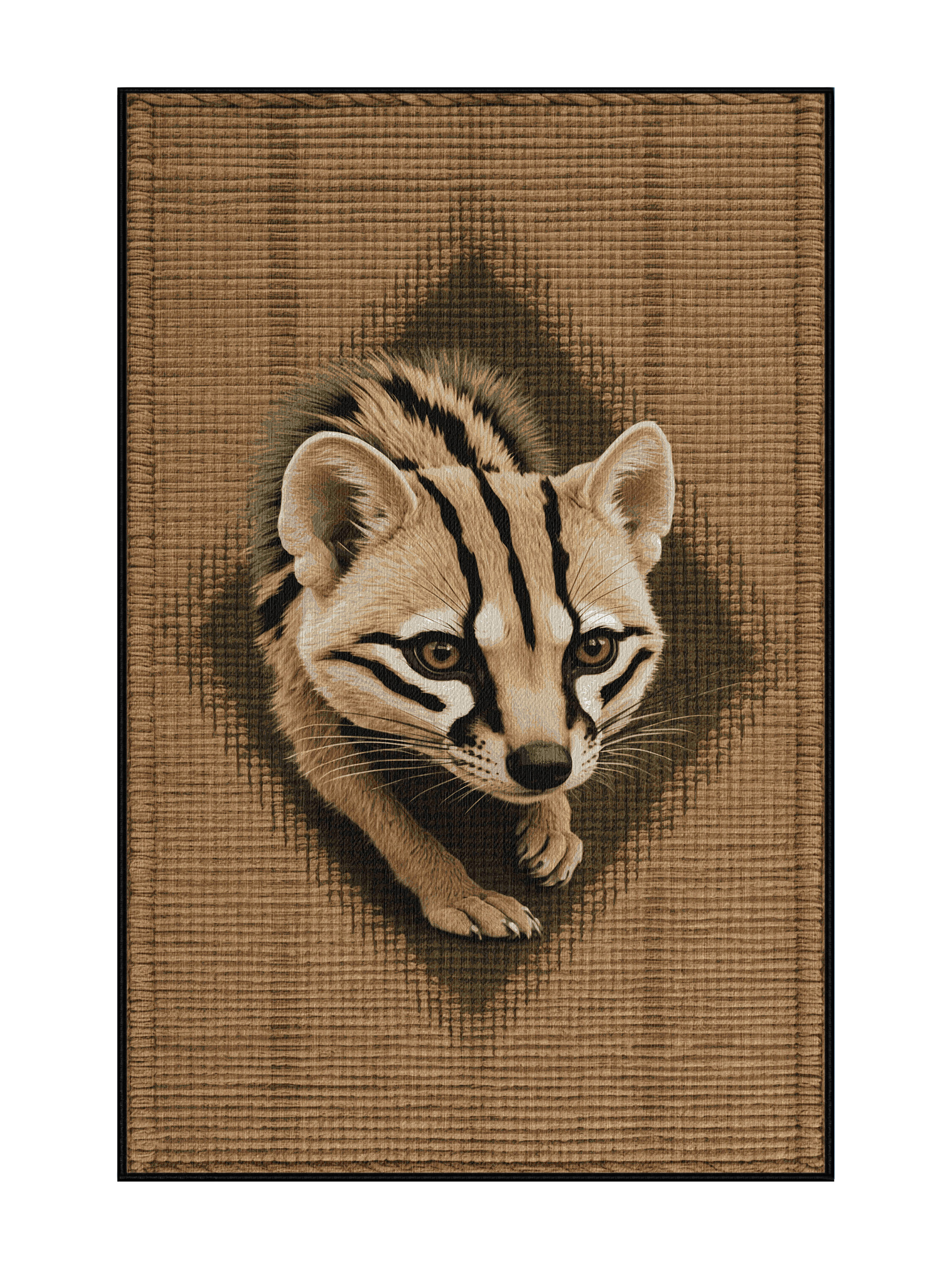 Foundry Select Washable African Civet Wildlife Area Rug | Wayfair