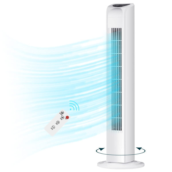 ELEMENTARY ENTERPRISE LLC Oscillating Tower Fan With Remote, Electric ...