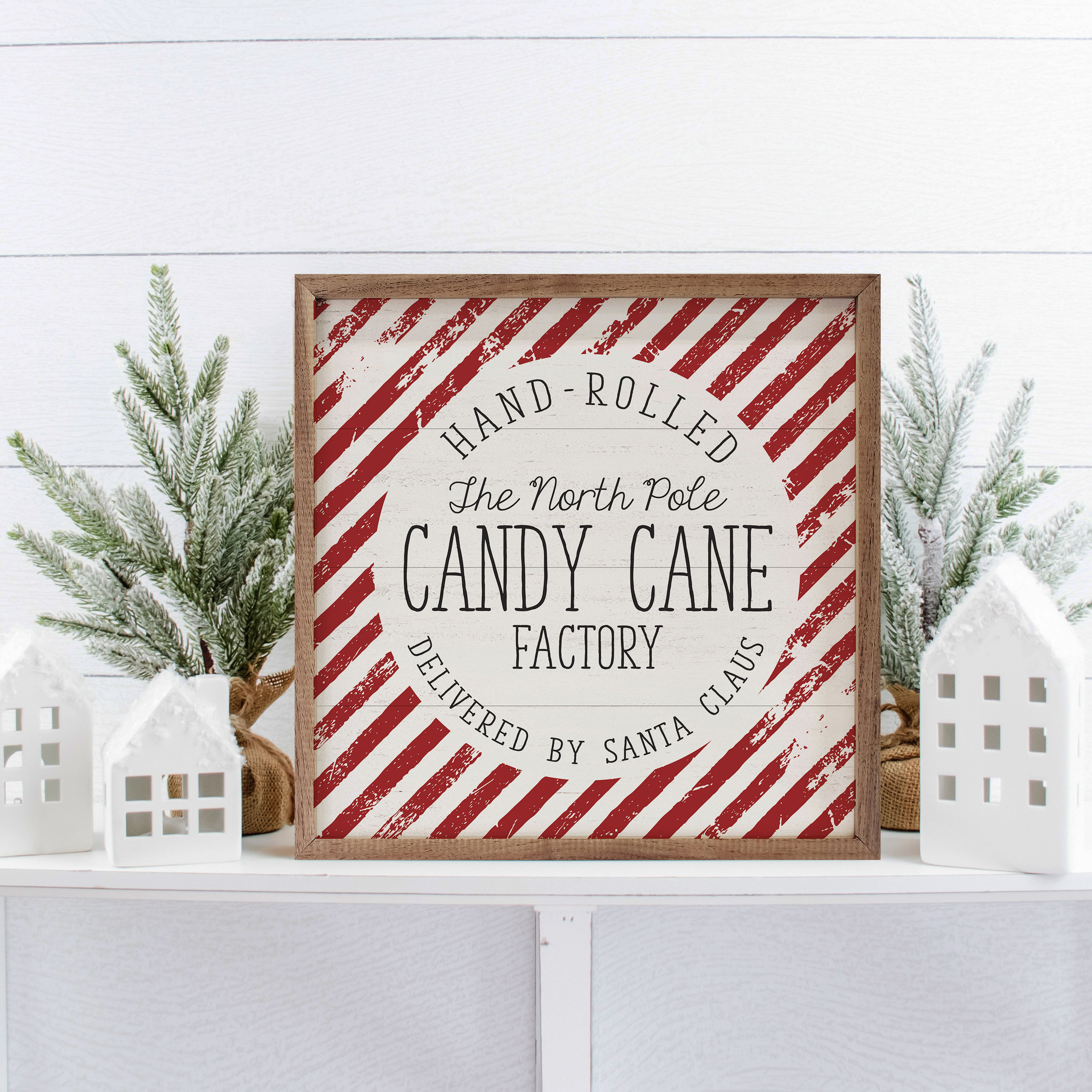 The Holiday Aisle® North Pole Candy Cane Factory Stripe - Wayfair Canada
