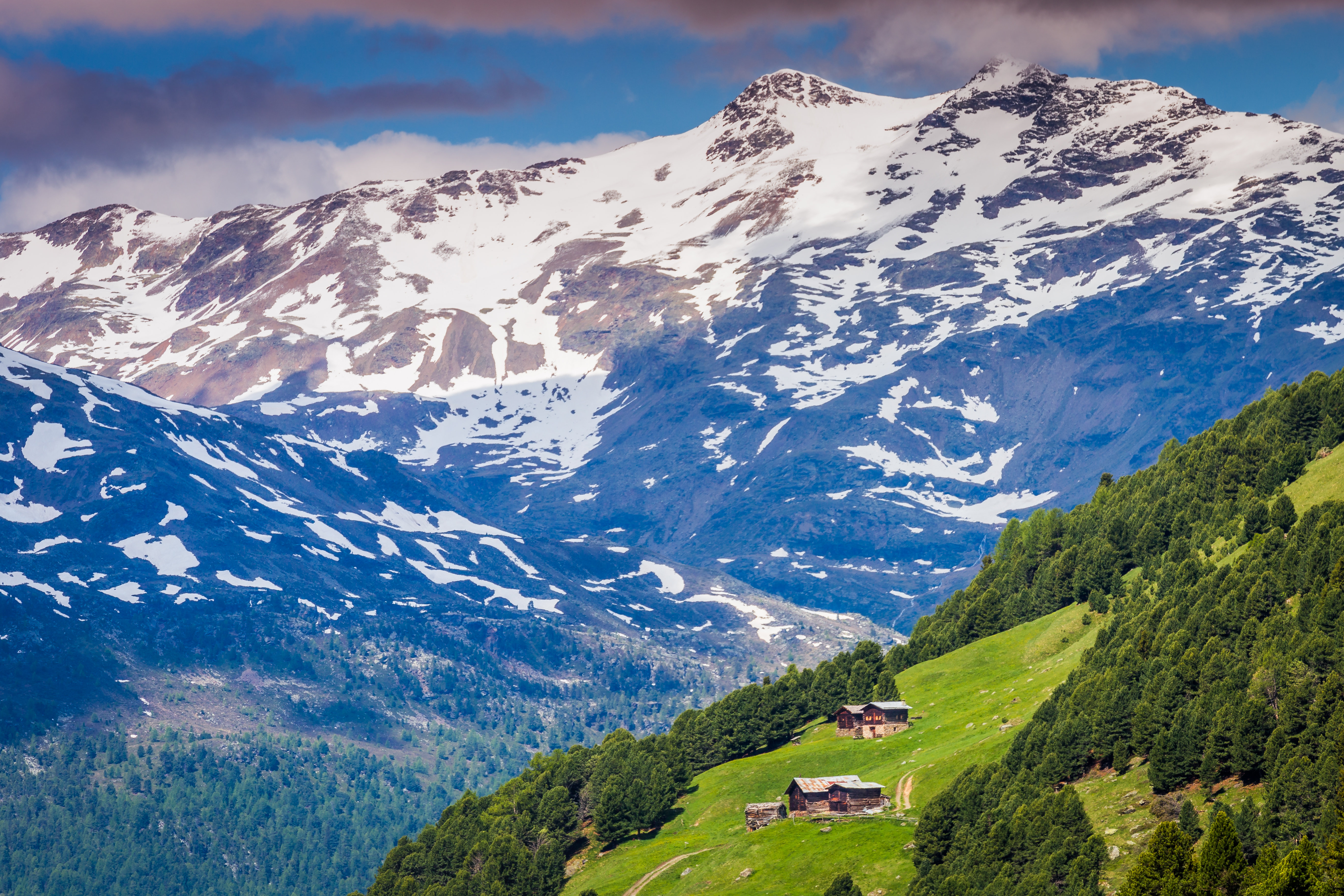 Alpen Home Snowcapped Mountains by Agustavop - Print | Wayfair.co.uk