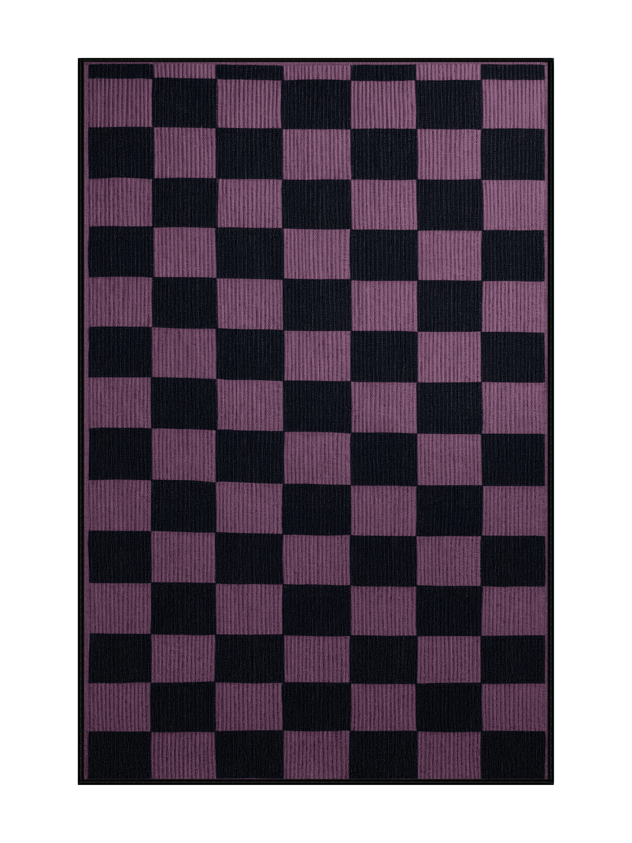 Hokku Designs Machine Washable Checkered Gray Area Rug | Wayfair