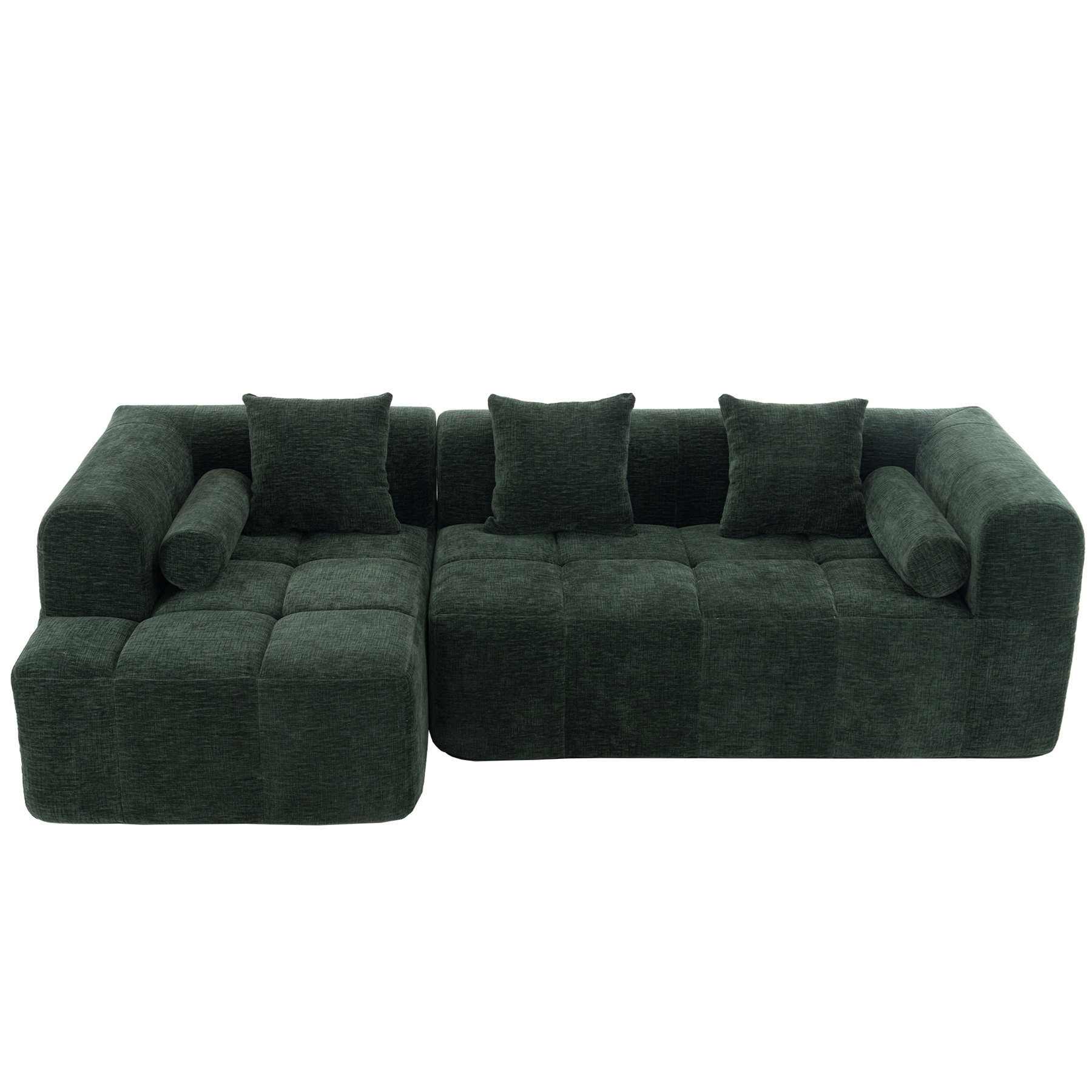 Mercer41 101.2" Sectional Sofa Full-Compressed Sofa Modular Sofa ...