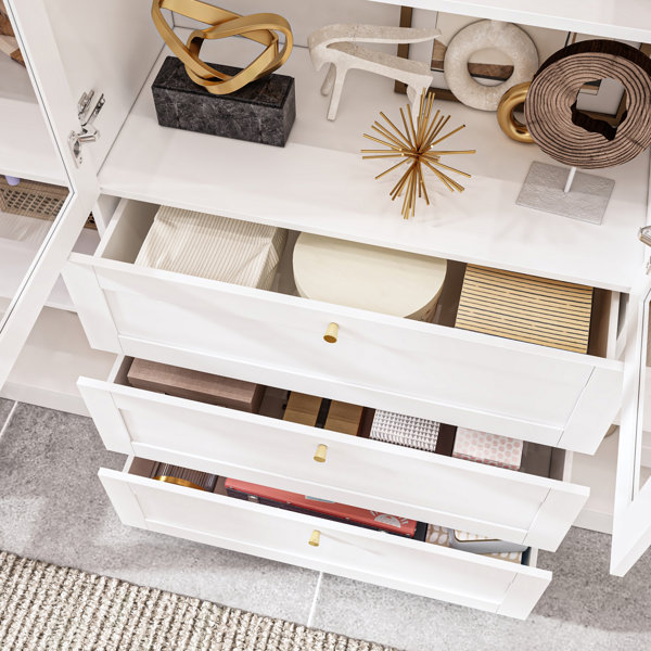 Morinome 3 Drawer Living Room Display Case | Wayfair