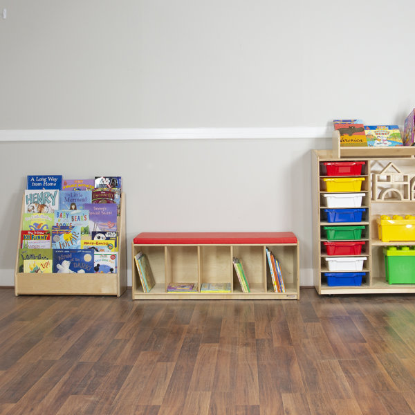 Wood Designs Red Reading Bench with Storage & Reviews | Wayfair