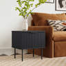 Wade Logan® Arisztid Black Fluted End Table with Storage | Wayfair