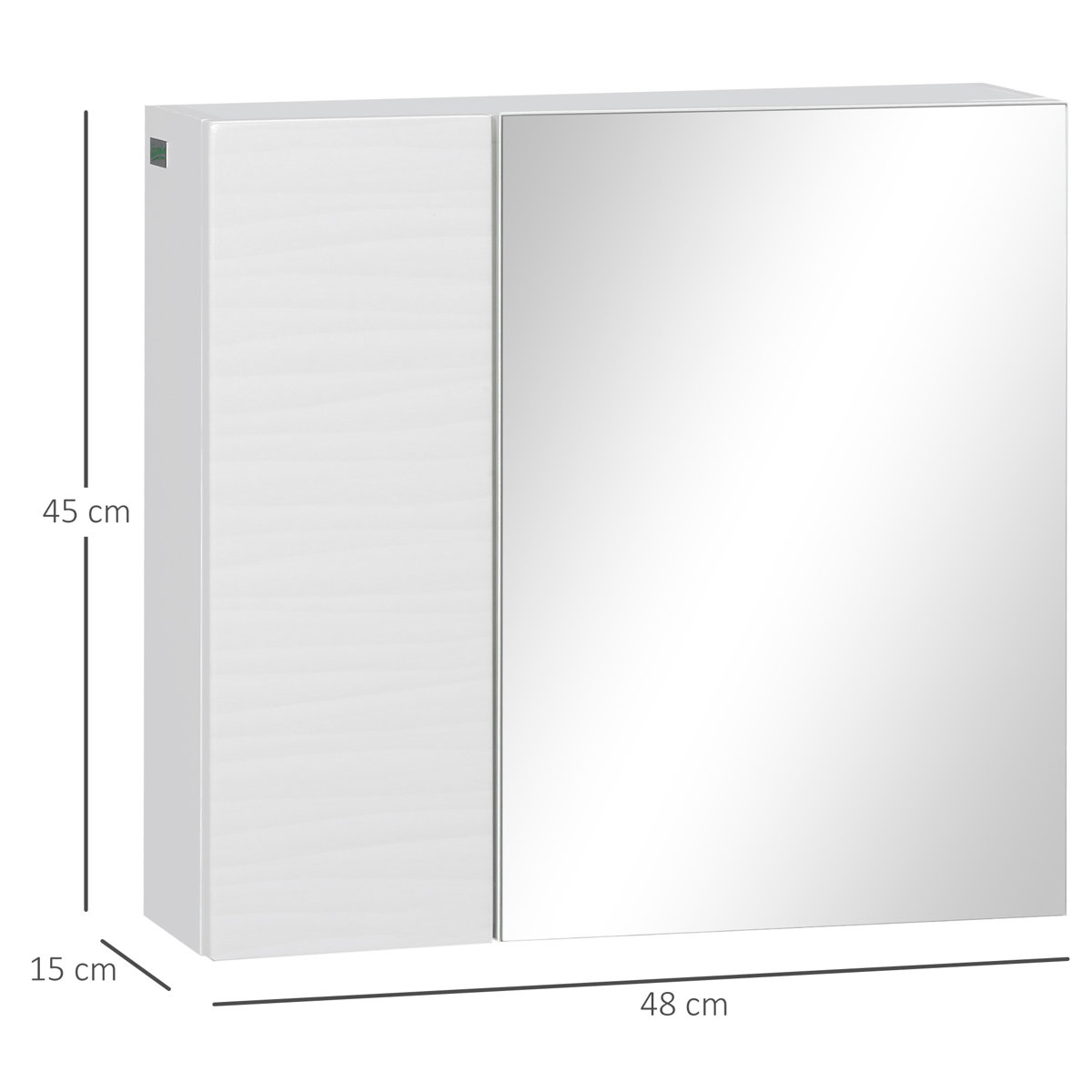 17 Stories Kateara 48Cm W x 45Cm H x 15Cm D Wall Mounted Bathroom ...