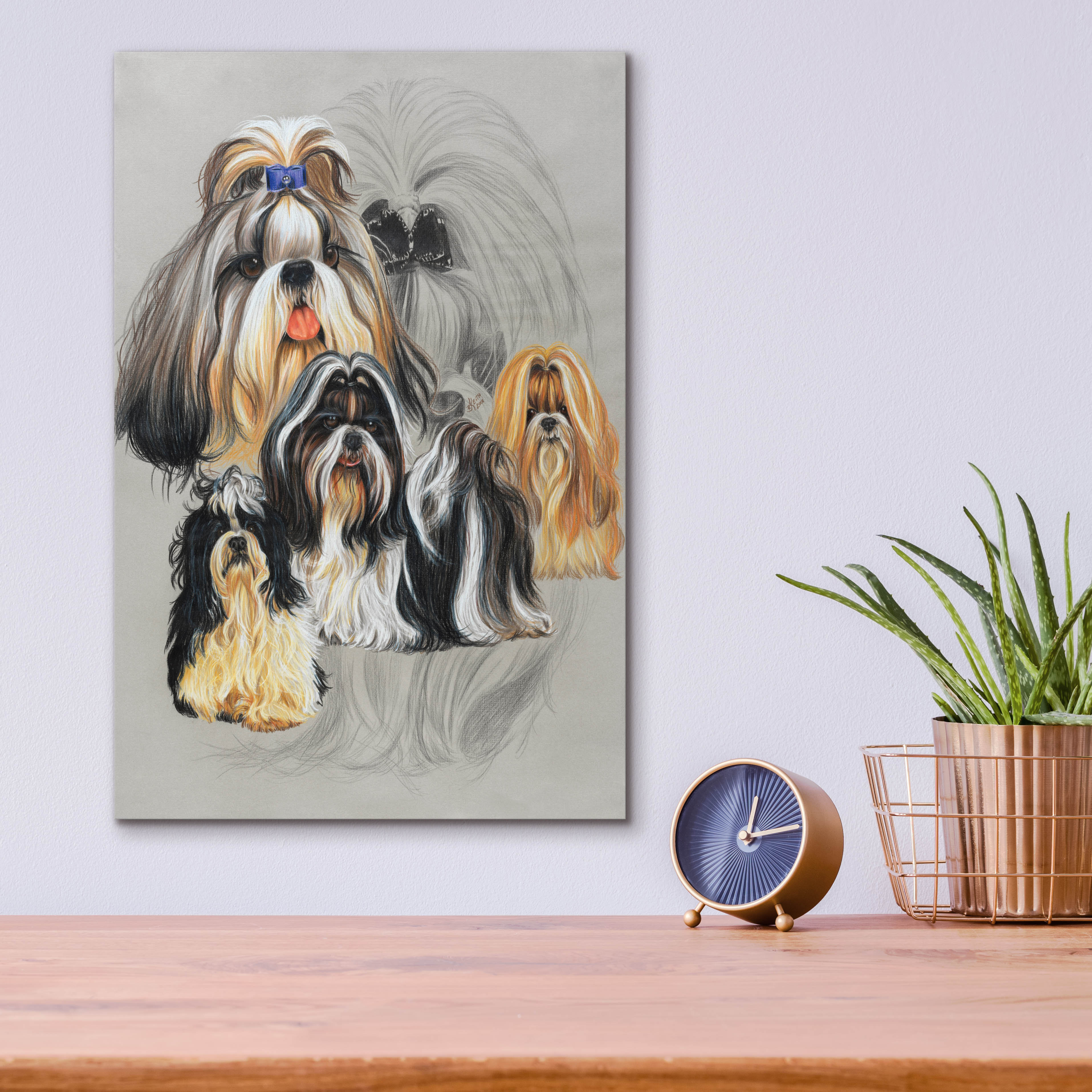 Millwood Pines Shih Tzu by Barbara Keith - Unframed Graphic Art ...