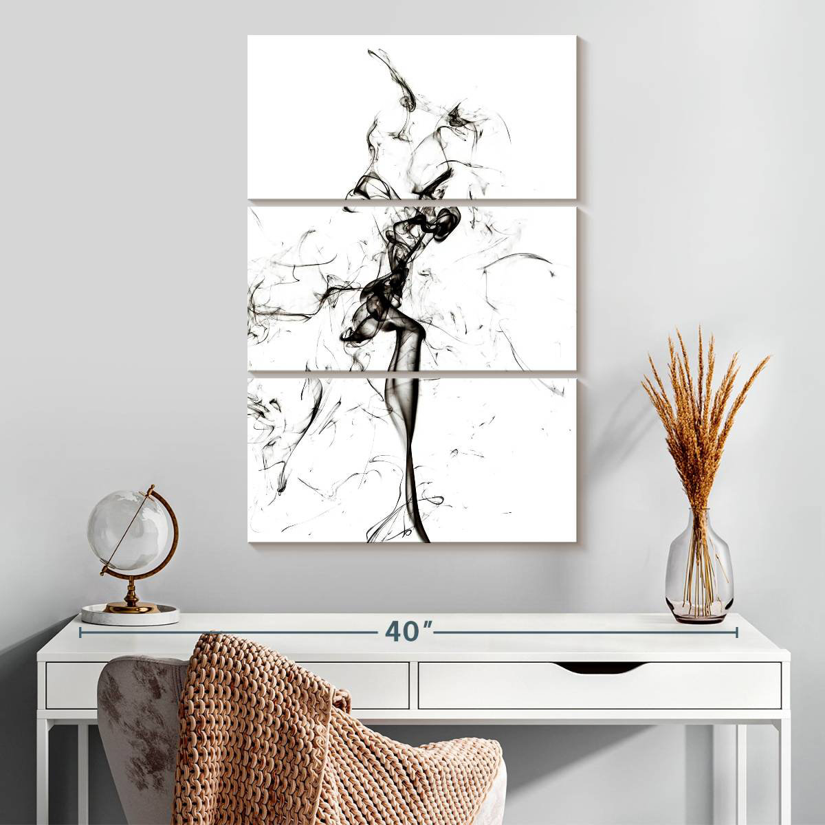 Ebern Designs Senne Abstract Black Smoke - The Dancer | Wayfair