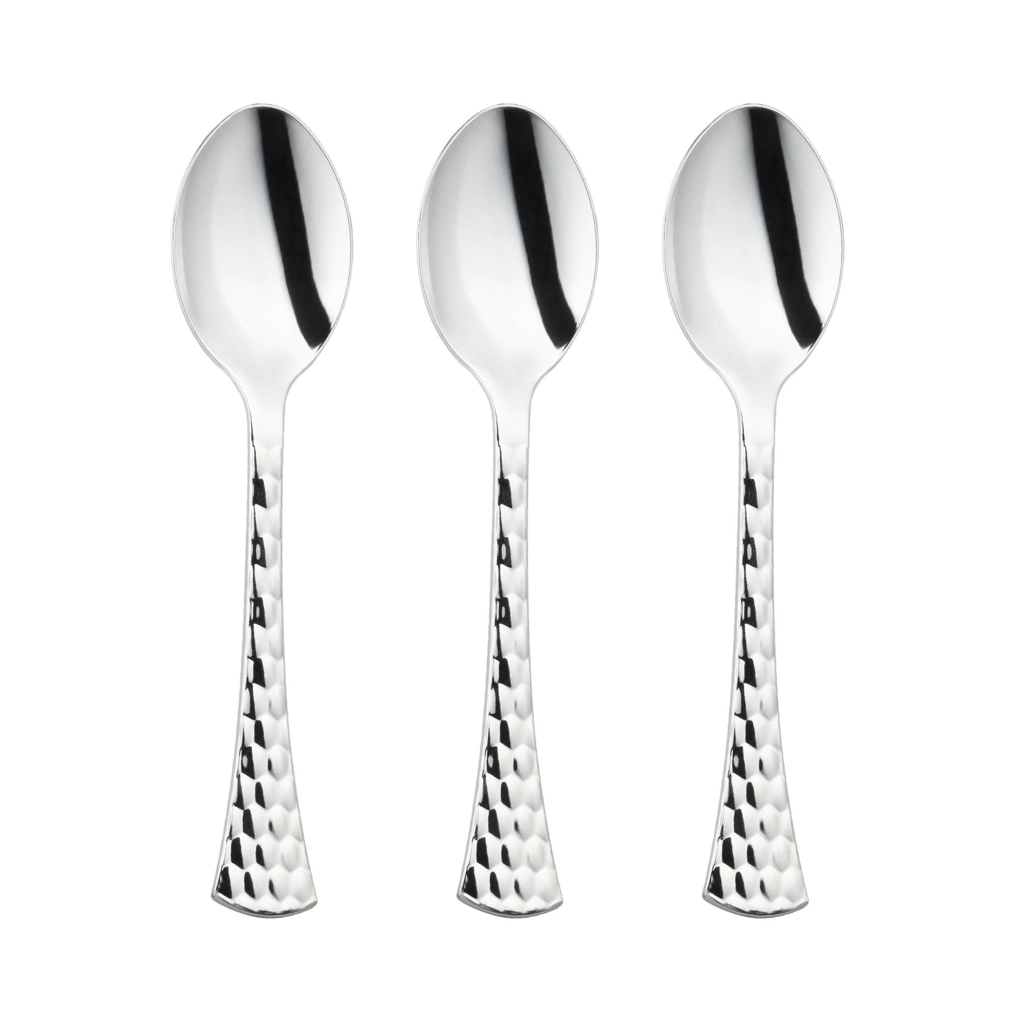 Smarty Had a Party Shiny Silver Glamour Cutlery Disposable Plastic ...