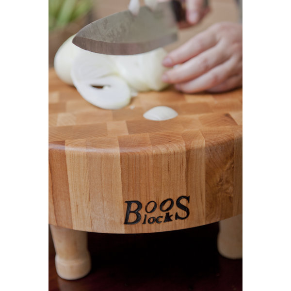 John Boos BoosBlock® 3" Thick Butcher Block Cutting Board with Legs ...