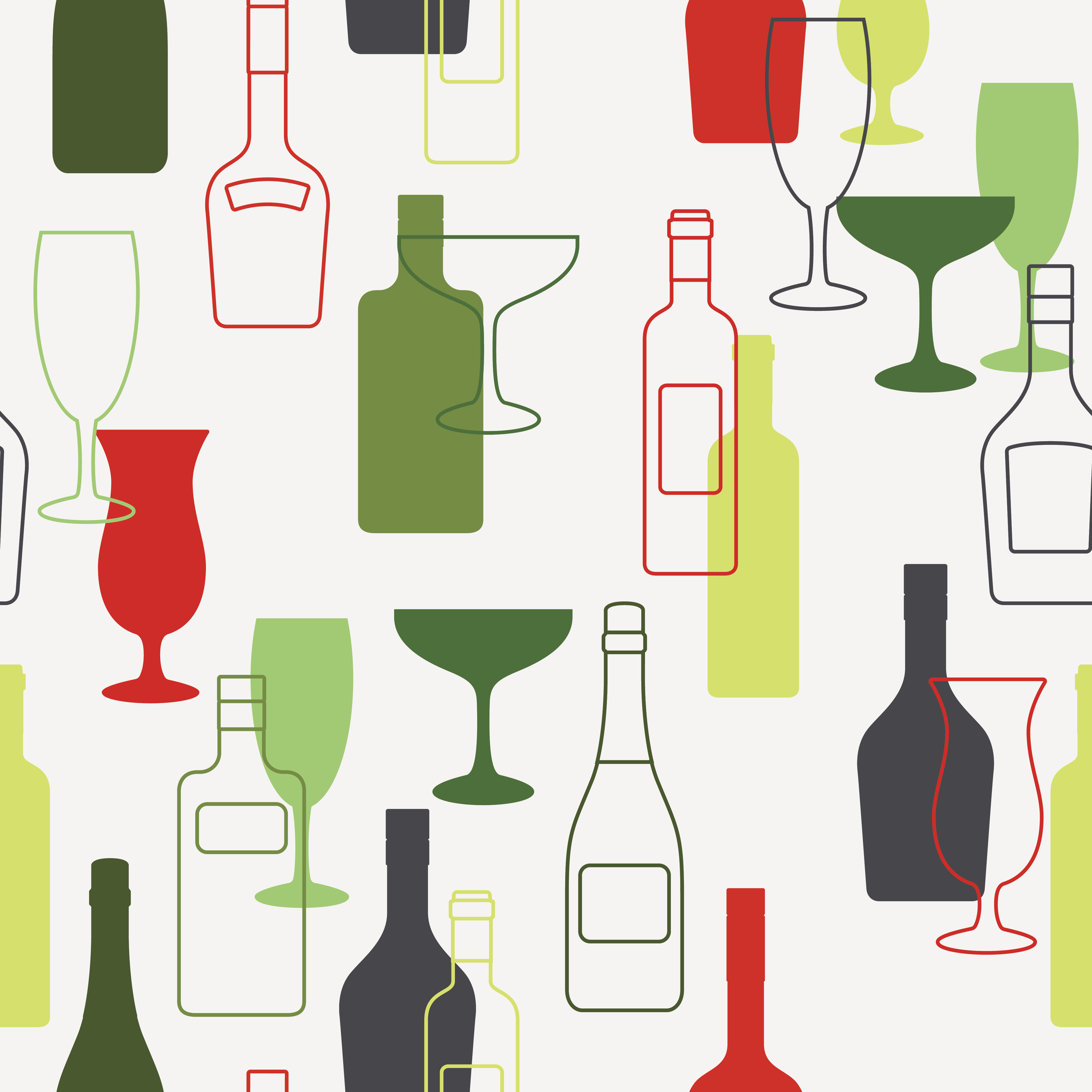 Hokku Designs Pottles And Glasses Pattern by S-S-S - Wrapped Canvas ...