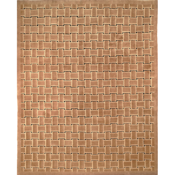 Safavieh Tibetan Shag Hand Knotted Wool Pile Geometric Rug | Wayfair