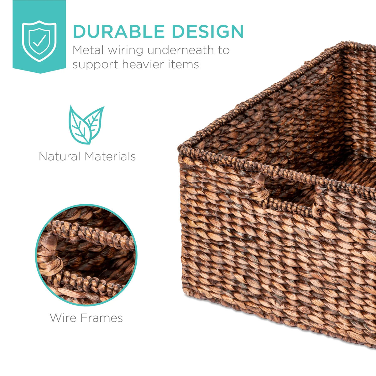Bayou Breeze 3 Piece Wicker General Basket Set & Reviews | Wayfair