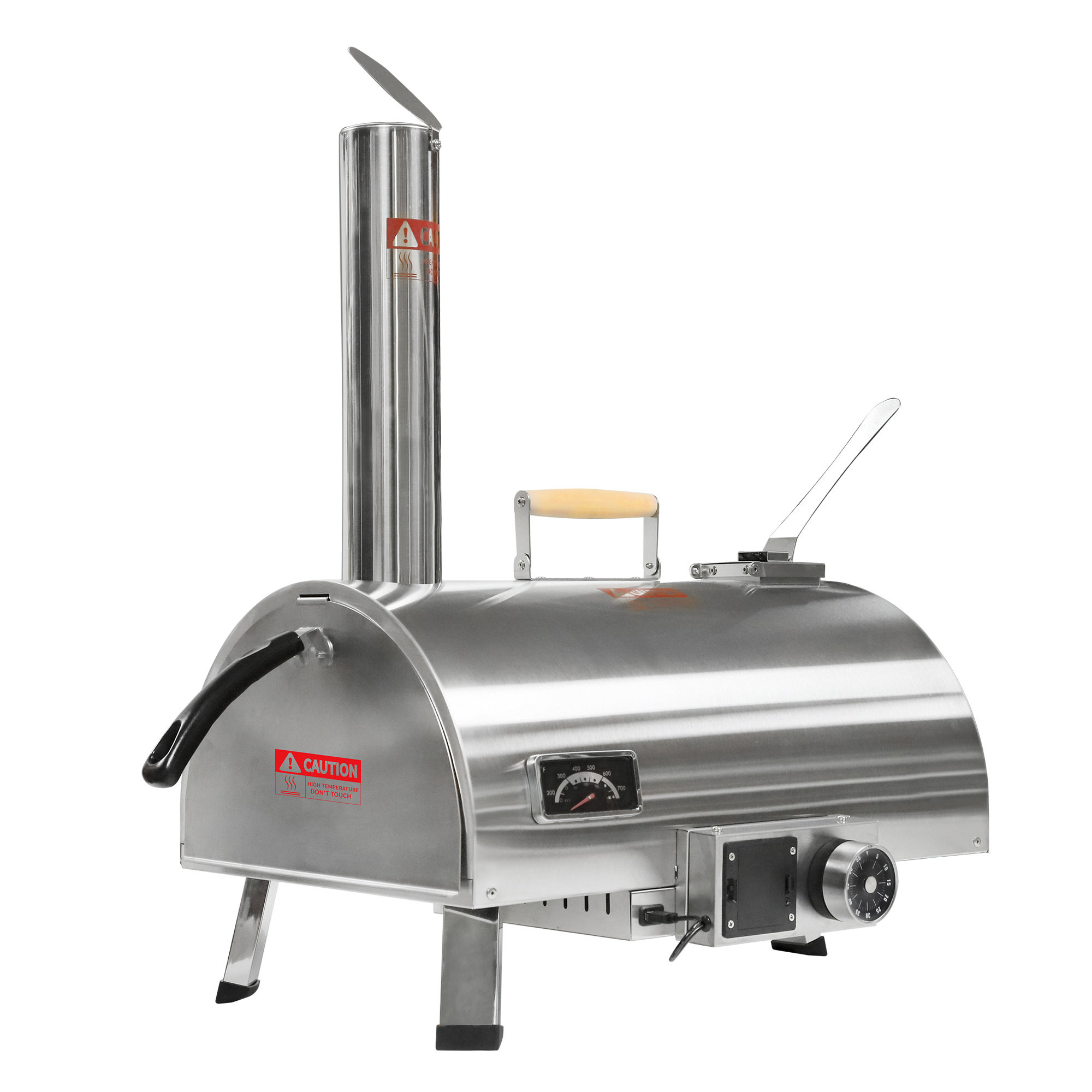 Ostreici Outdoor Automatic Pizza Oven 12" Rotatable Wood Fired Pizza ...