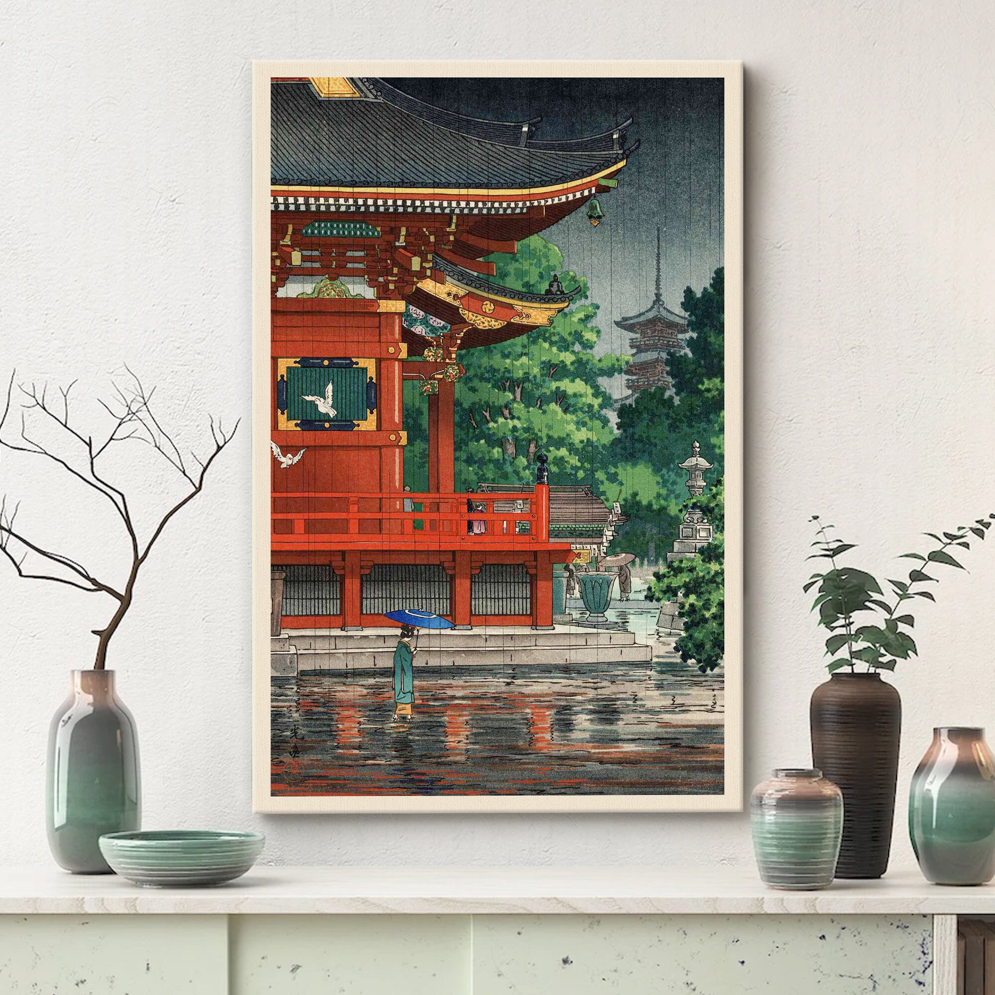 IDEA4WALL Asakusa Kannon Temple by Tsuchiya Koitsu Ukiyo-e, Japanese ...