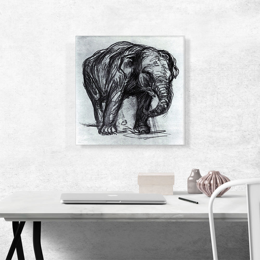 ARTCANVAS Elephant 1907 by Franz Marc - Wrapped Canvas Painting Print ...