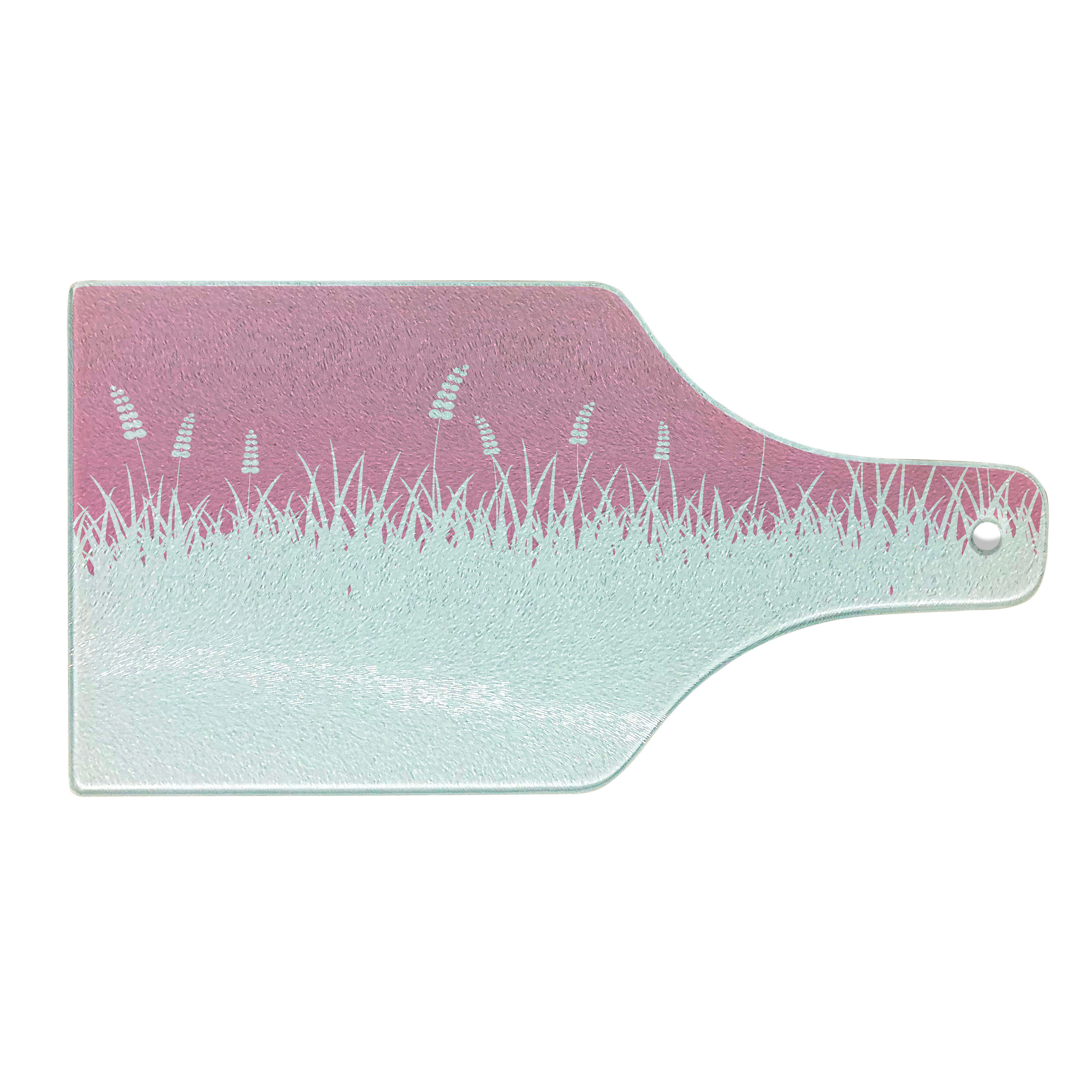 Ambesonne Pink Tempered Glass Cutting Board Bushes and Wheat Field Hot ...