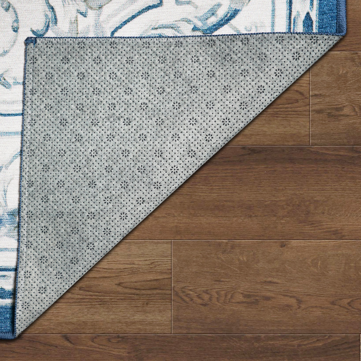 My Magic Carpet Washable Aubusson Blue Washable Rug 5X7 | Wayfair