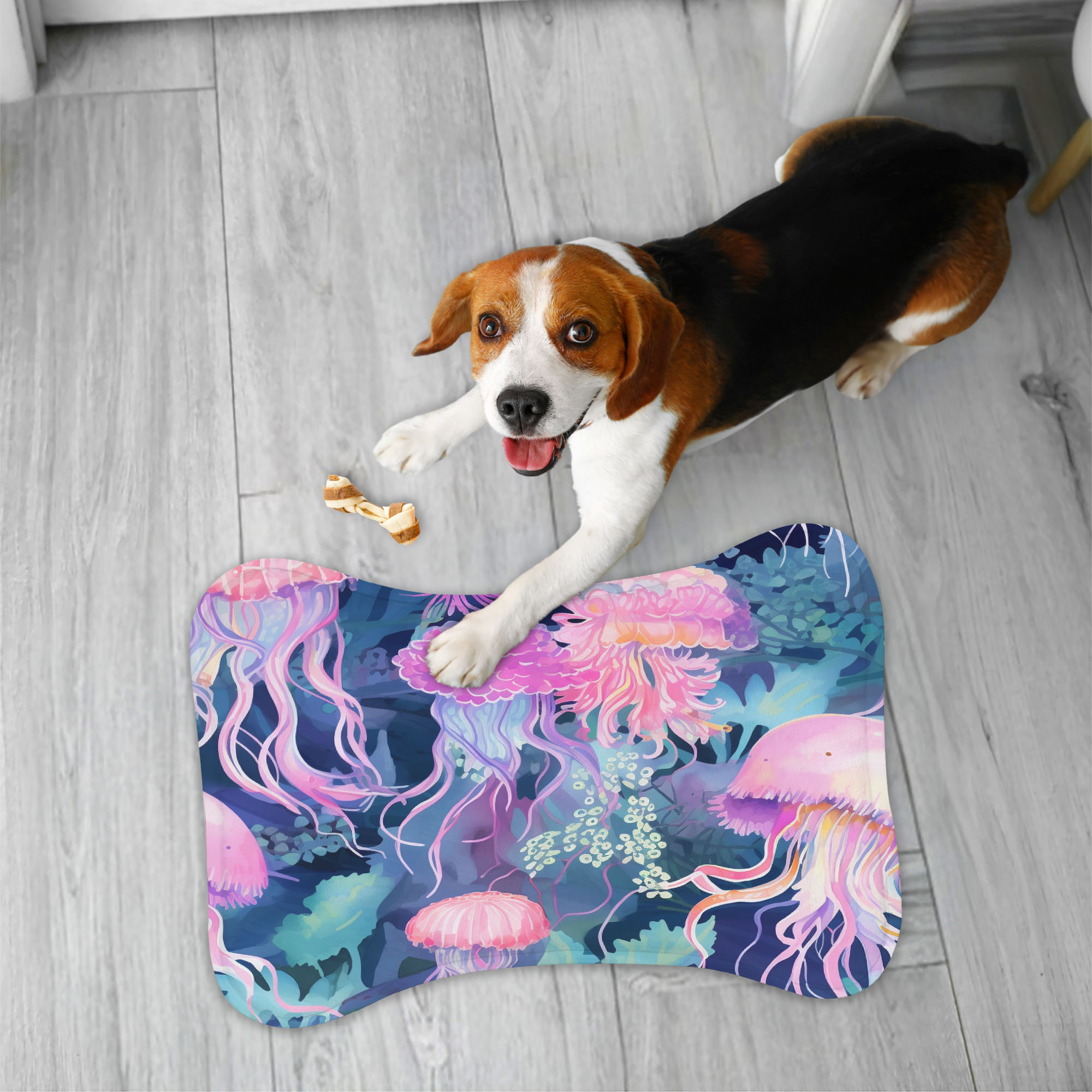 MentionedYou Preppy Jelly Patterns - 1 Piece Bone Shape Feeding Mat ...