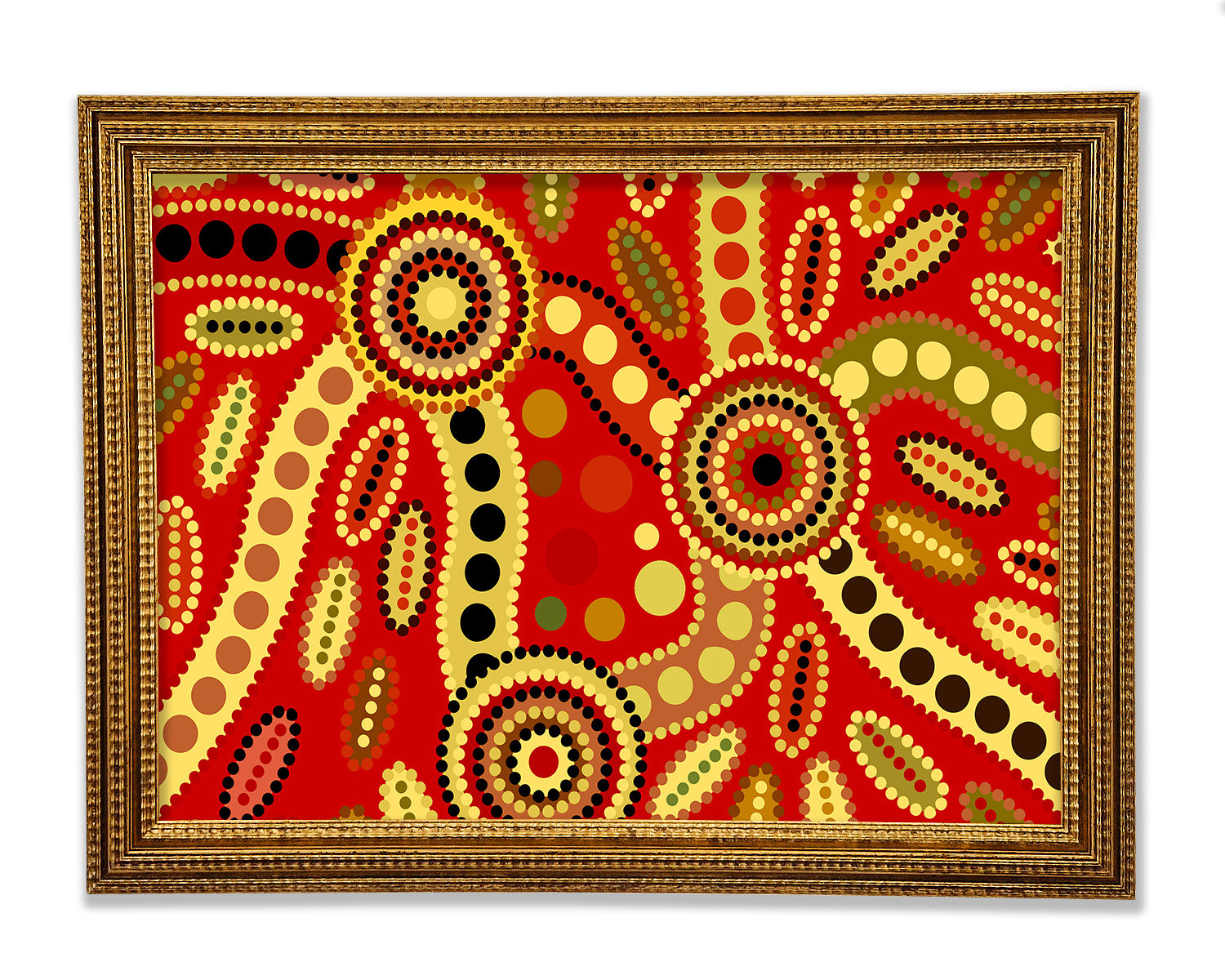 Latitude Vive Aboriginal Red Tribal - Print | Wayfair.co.uk