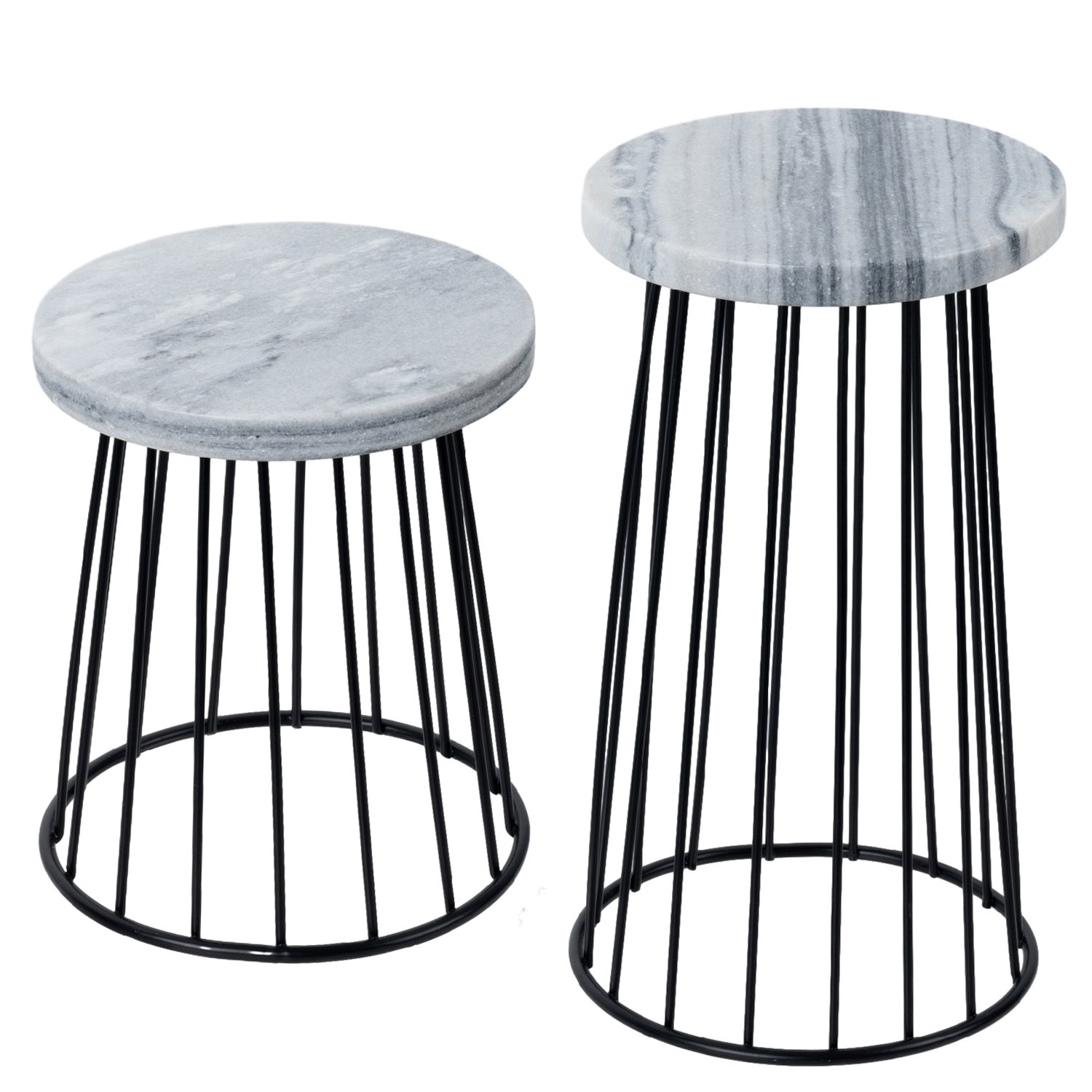 Ivy Bronx 2 Piece Marble Decorative Objects Home Decor | Wayfair