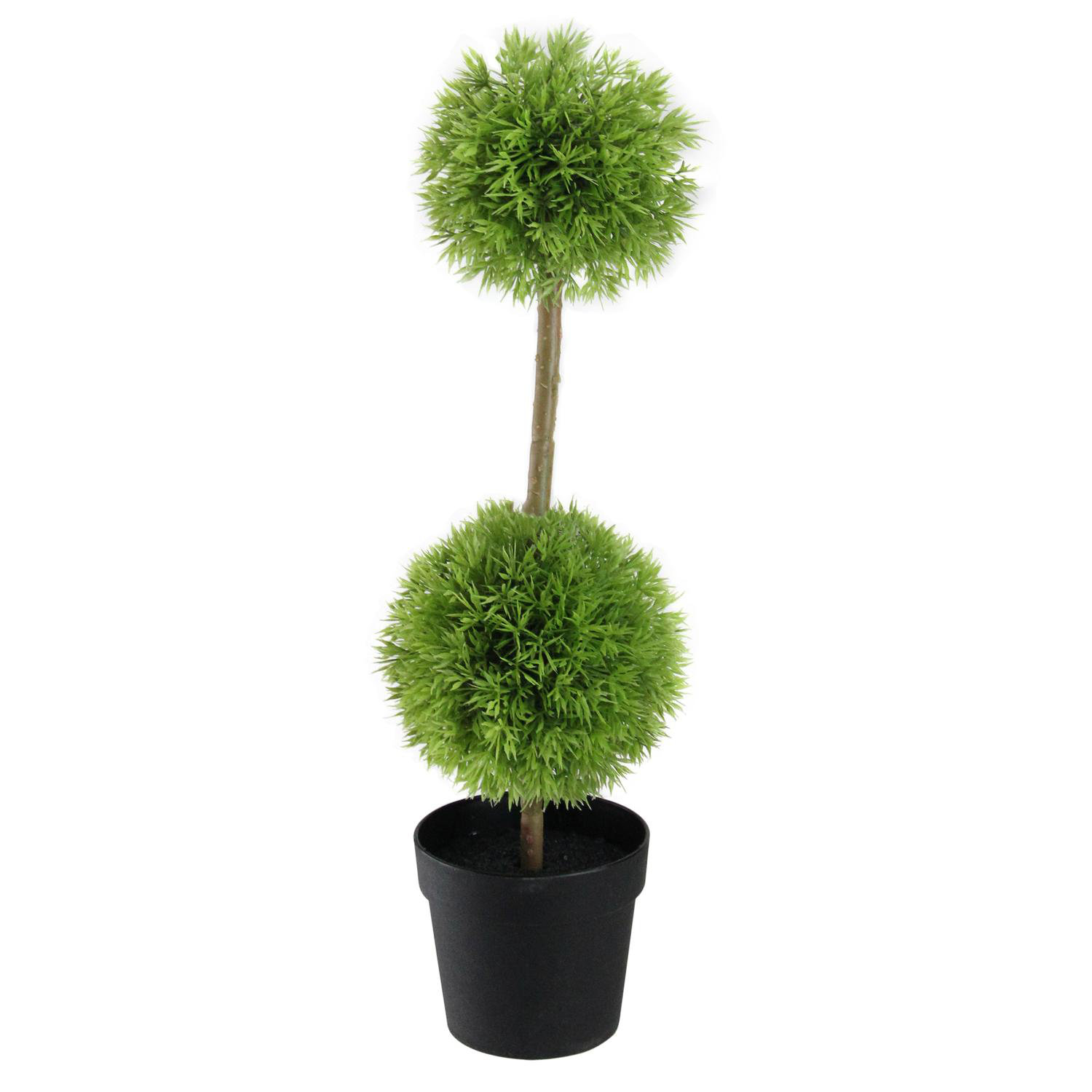 Northlight Seasonal 16" Potted Two-Tone Double Grass Ball Topiary ...
