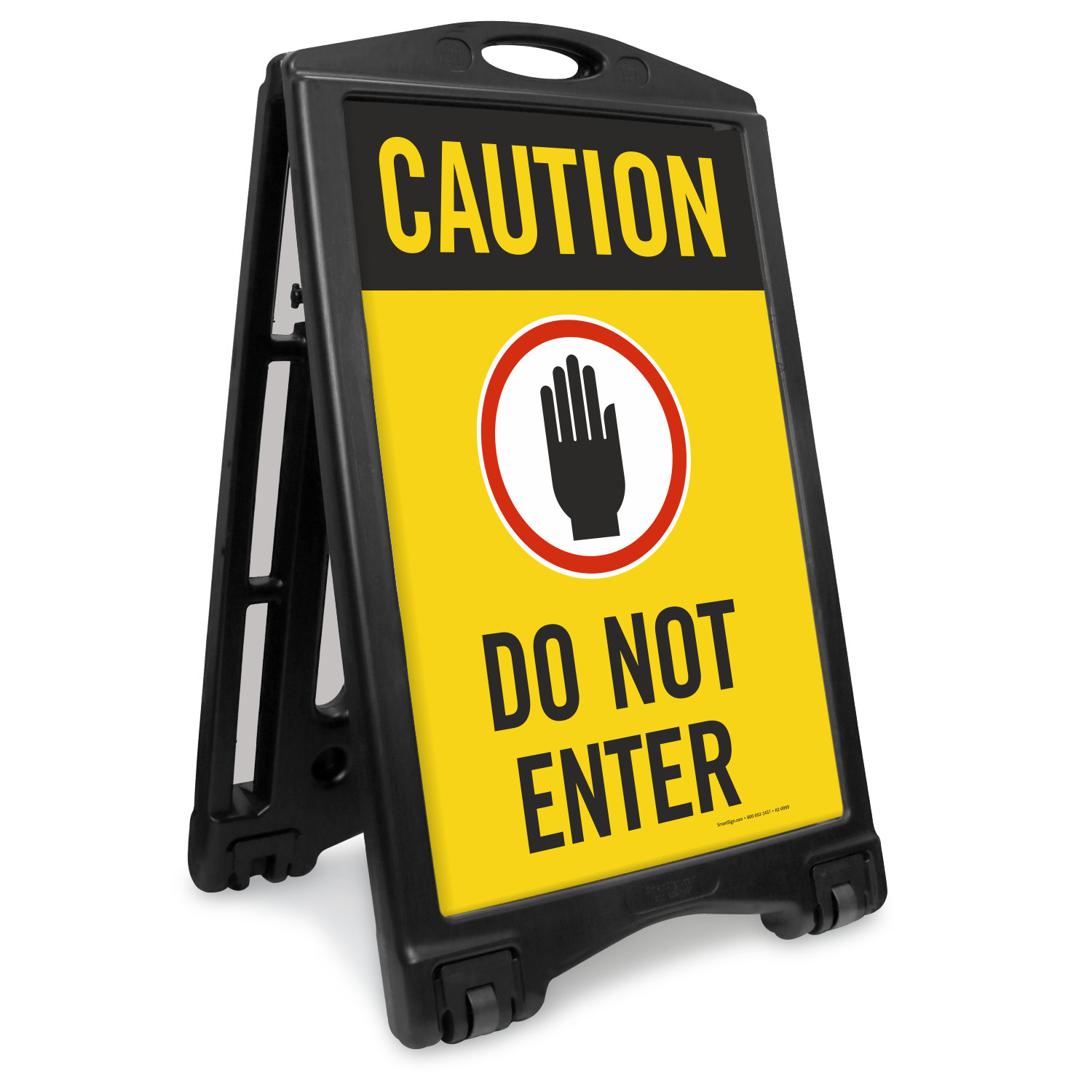 SmartSign Caution Do Not Enter Portable Sidewalk Sign | Wayfair