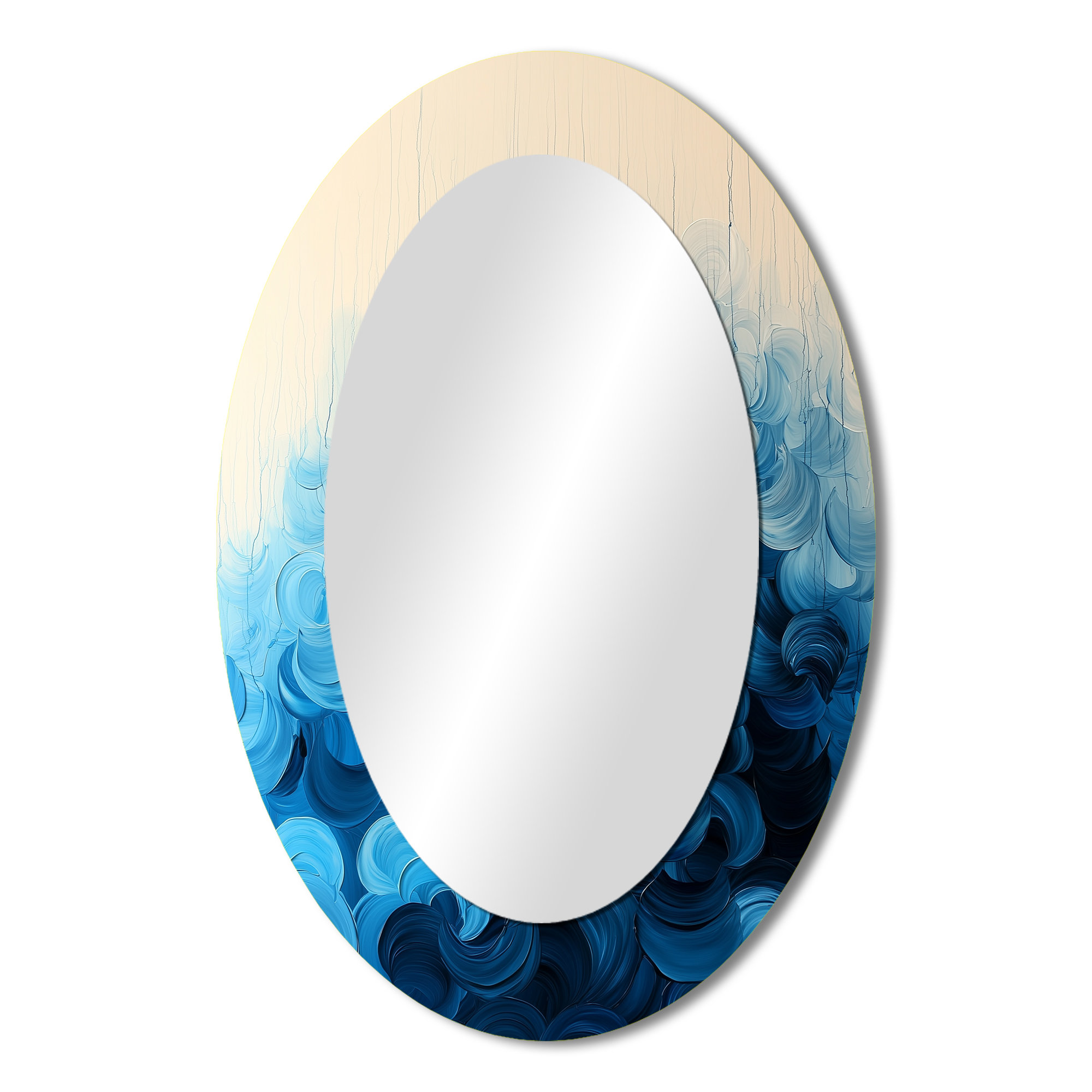 Dakota Fields Rhythmic Drizzle Drip Paint Eruption III - Abstract Oval ...