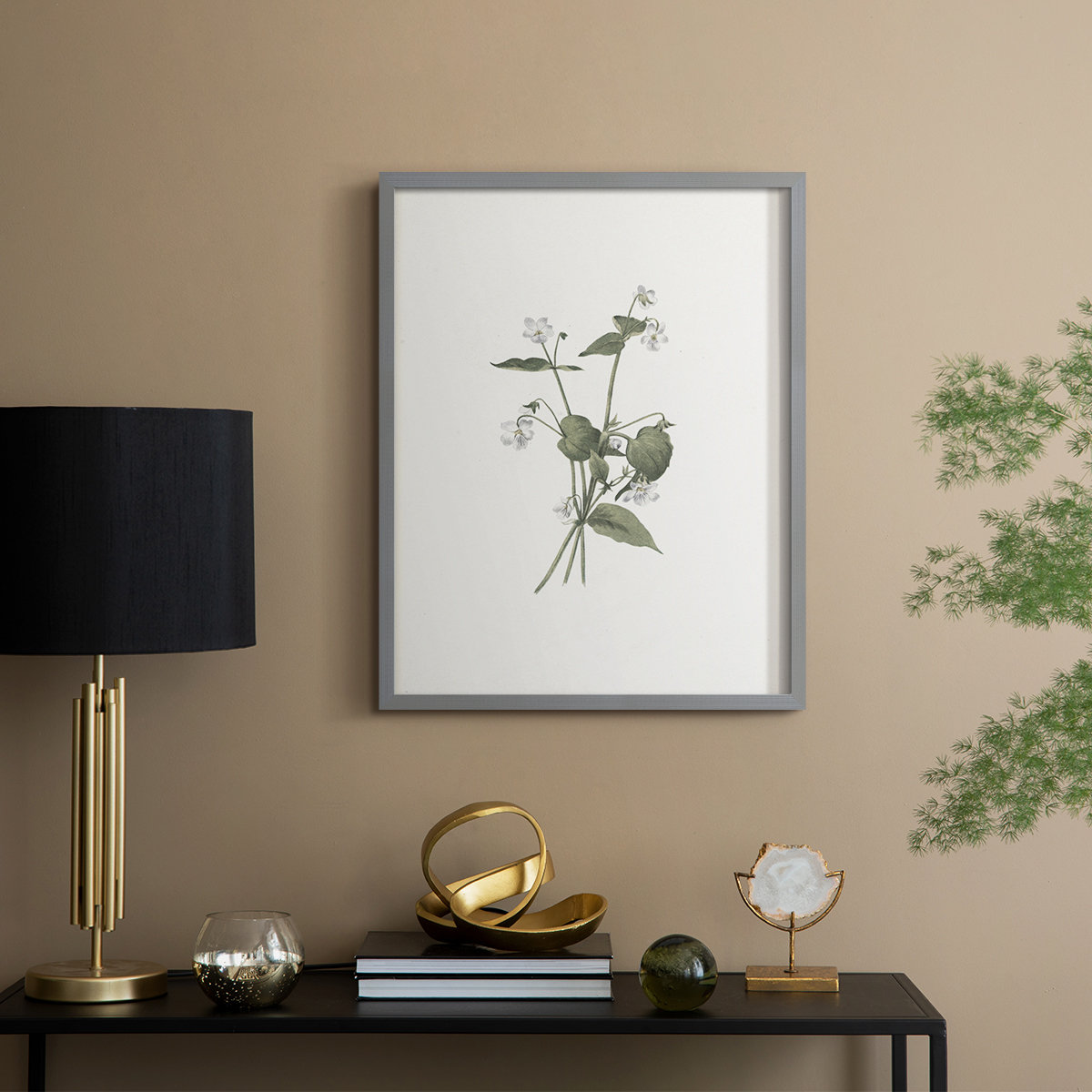 Ophelia & Co. Vintage Floral Print CCV Framed Print - Solid Wood | Wayfair