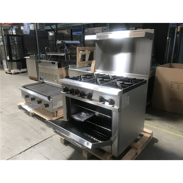 Elite Kitchen Supply 42 in. W 6 Burner Freestanding Commercial Single ...