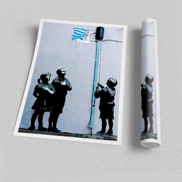 East Urban Home Homage To The Tesco Flag 2 - No Frame Print | Wayfair.co.uk