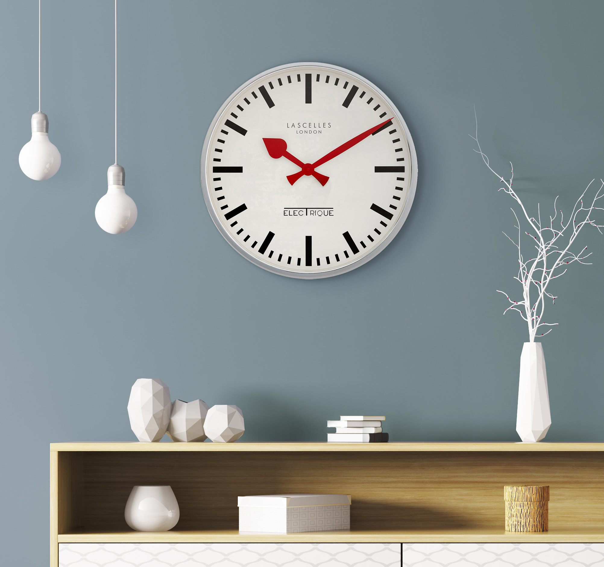 Roger Lascelles Clocks Large Deep Chrome Clock - 45cm & Reviews ...