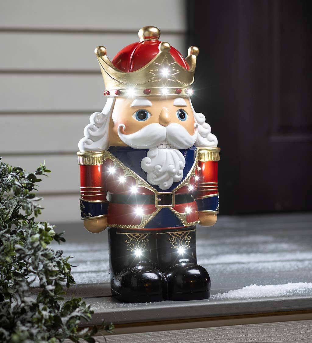 Plow & Hearth Indoor/Outdoor Nutcracker Shorty Lighted Statue & Reviews ...