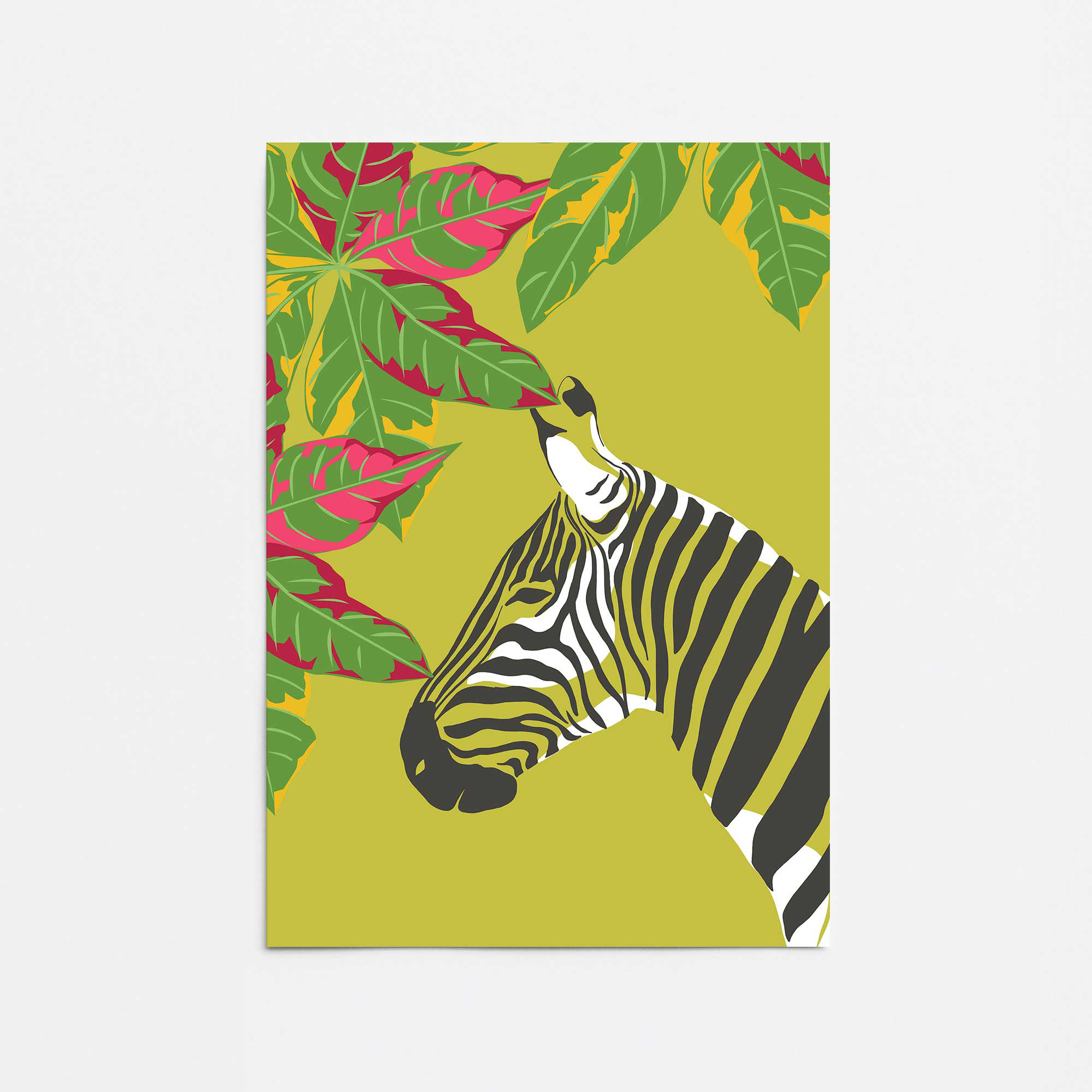 Union Rustic Zebra's Tropical Retreat Rolled Print, 24" x 18" | Wayfair