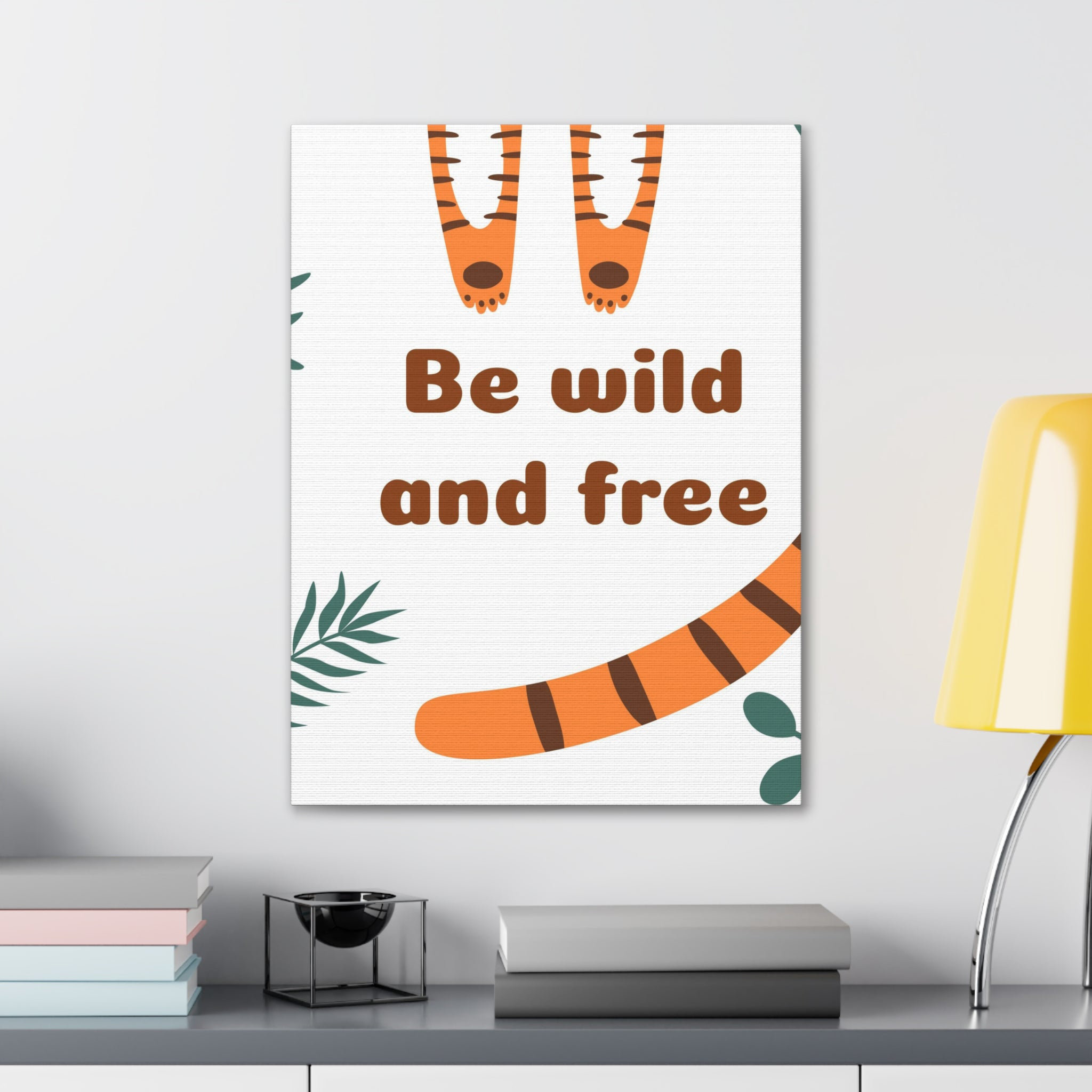 Trinx Be Wild And Free Tiger Paws And Tail Inspirational Canvas Wall ...