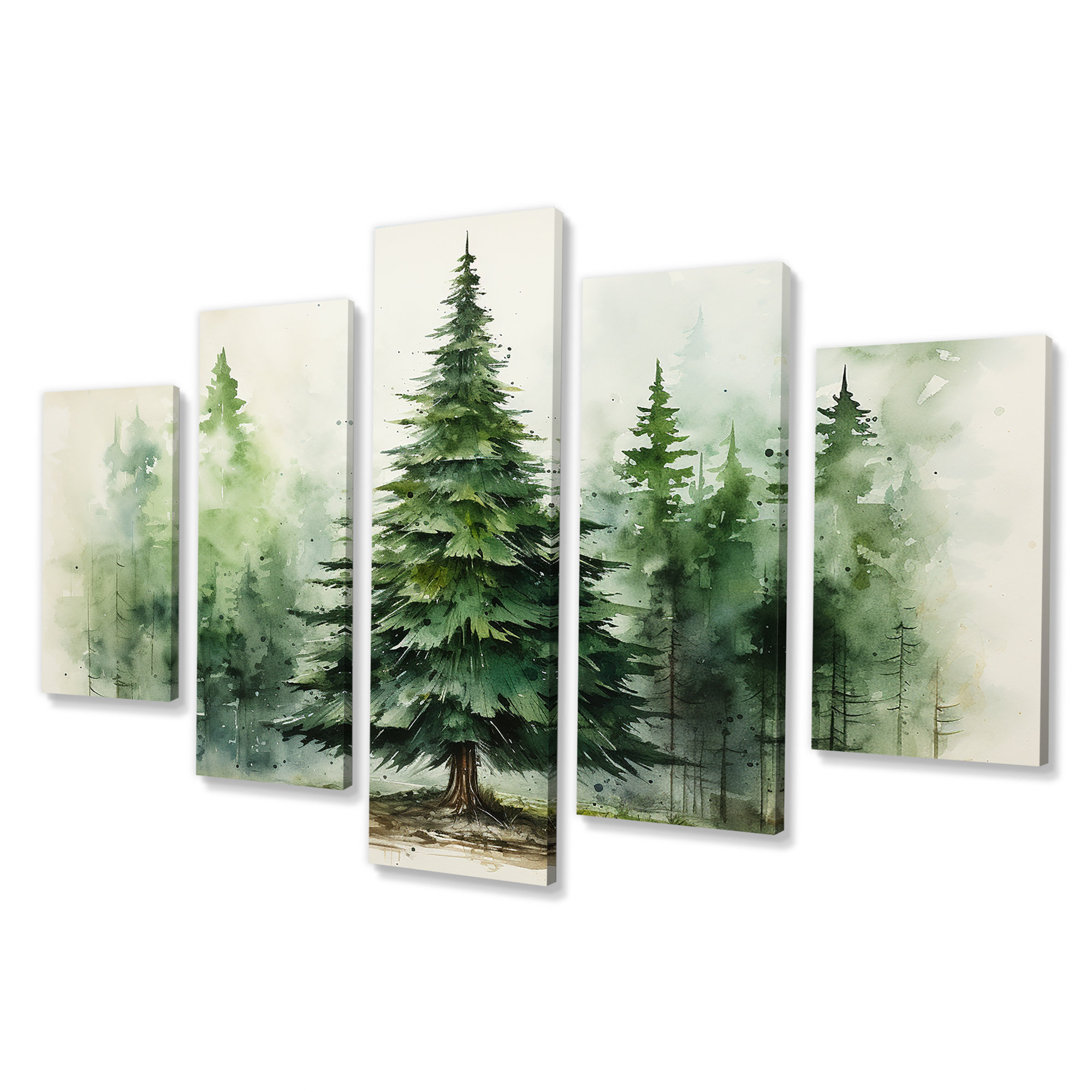 Millwood Pines Minimalism Pine Tree Forest I - Tree Pine Multipanel ...