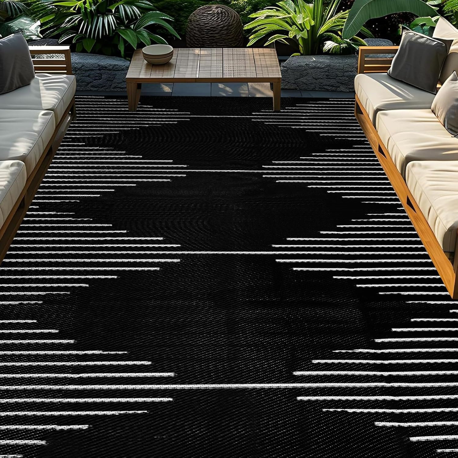 Union Rustic Outdoor Rug Waterproof 6X9 Ft,Reversible Outdoor Plastic ...