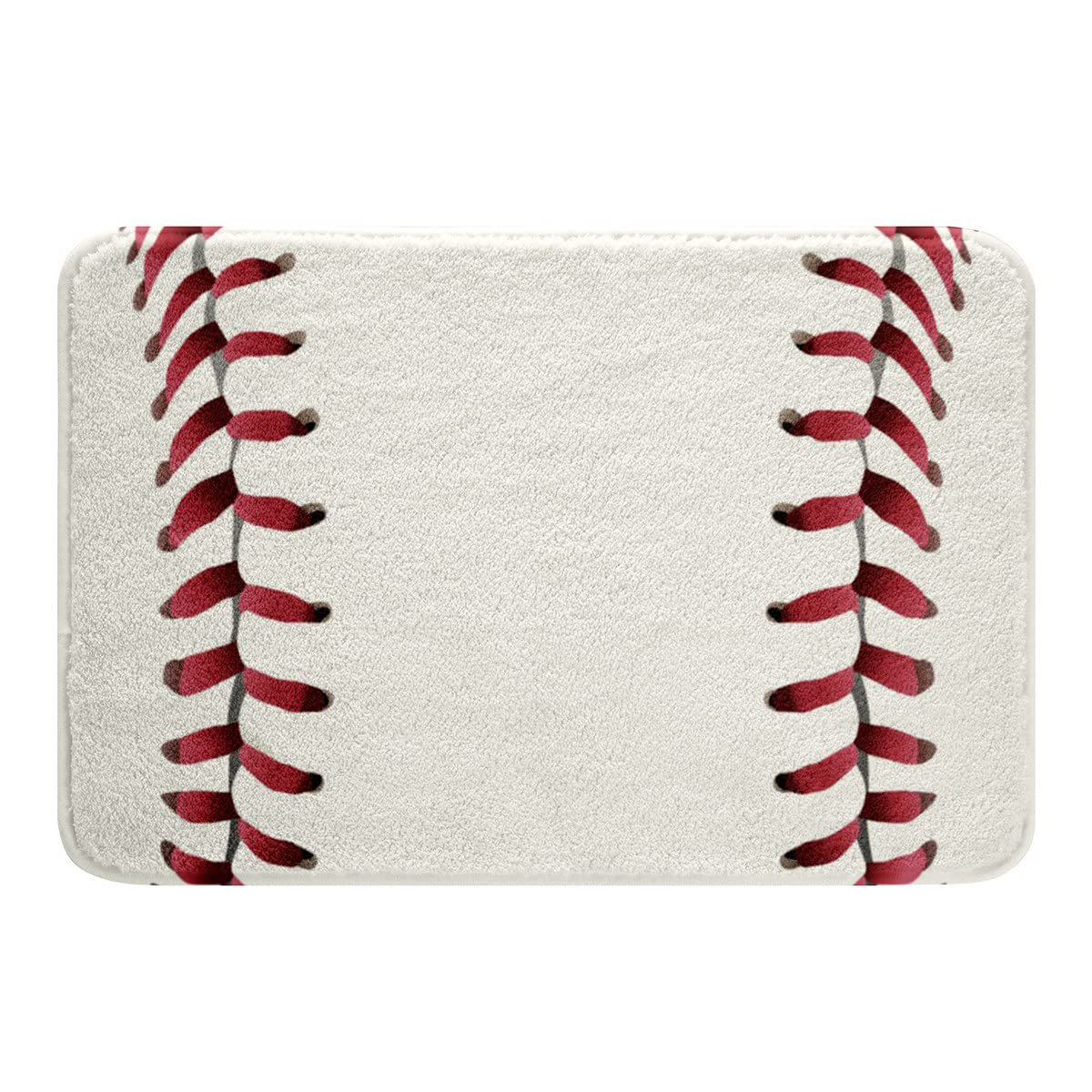 East Urban Home HomeRun Haven: Kids' Baseball Stitch Area Rug - Soft ...