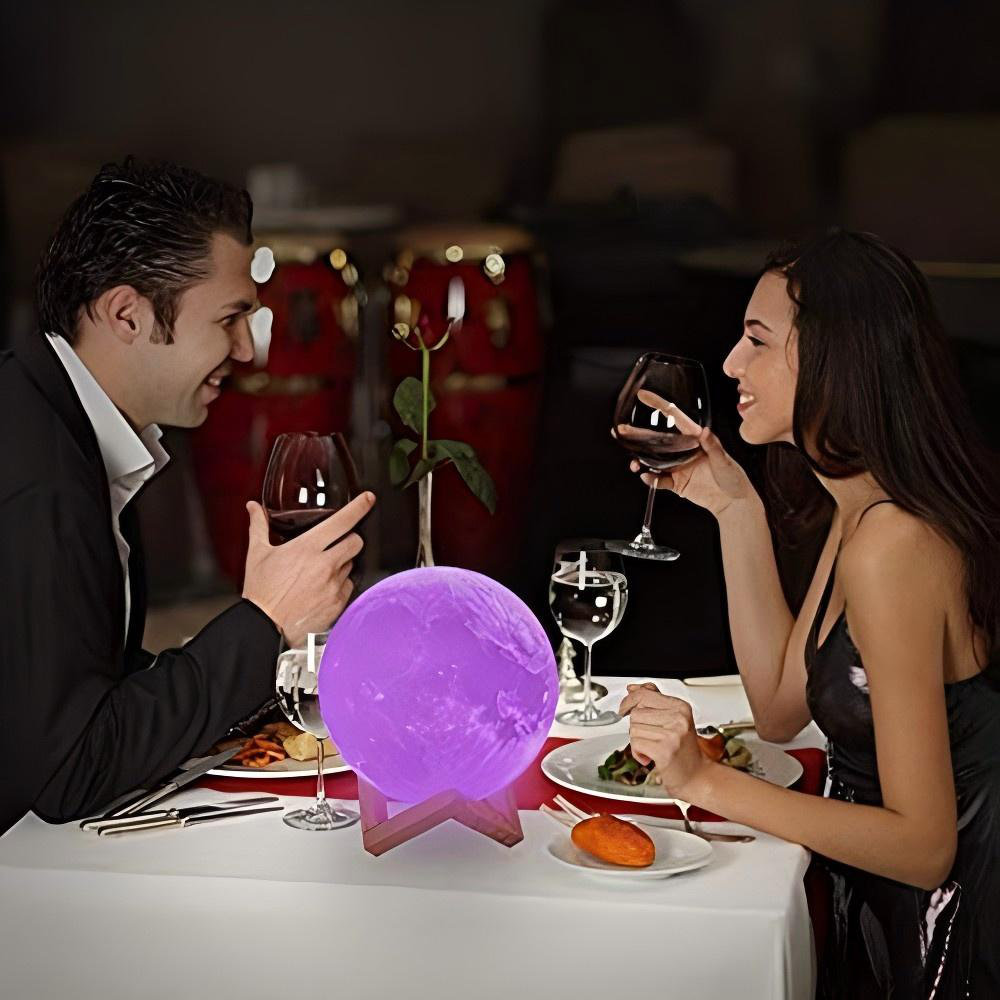 tangmaikeji Moon Lamp, 3D Print LED 16 Colors RGB Moon Light ...