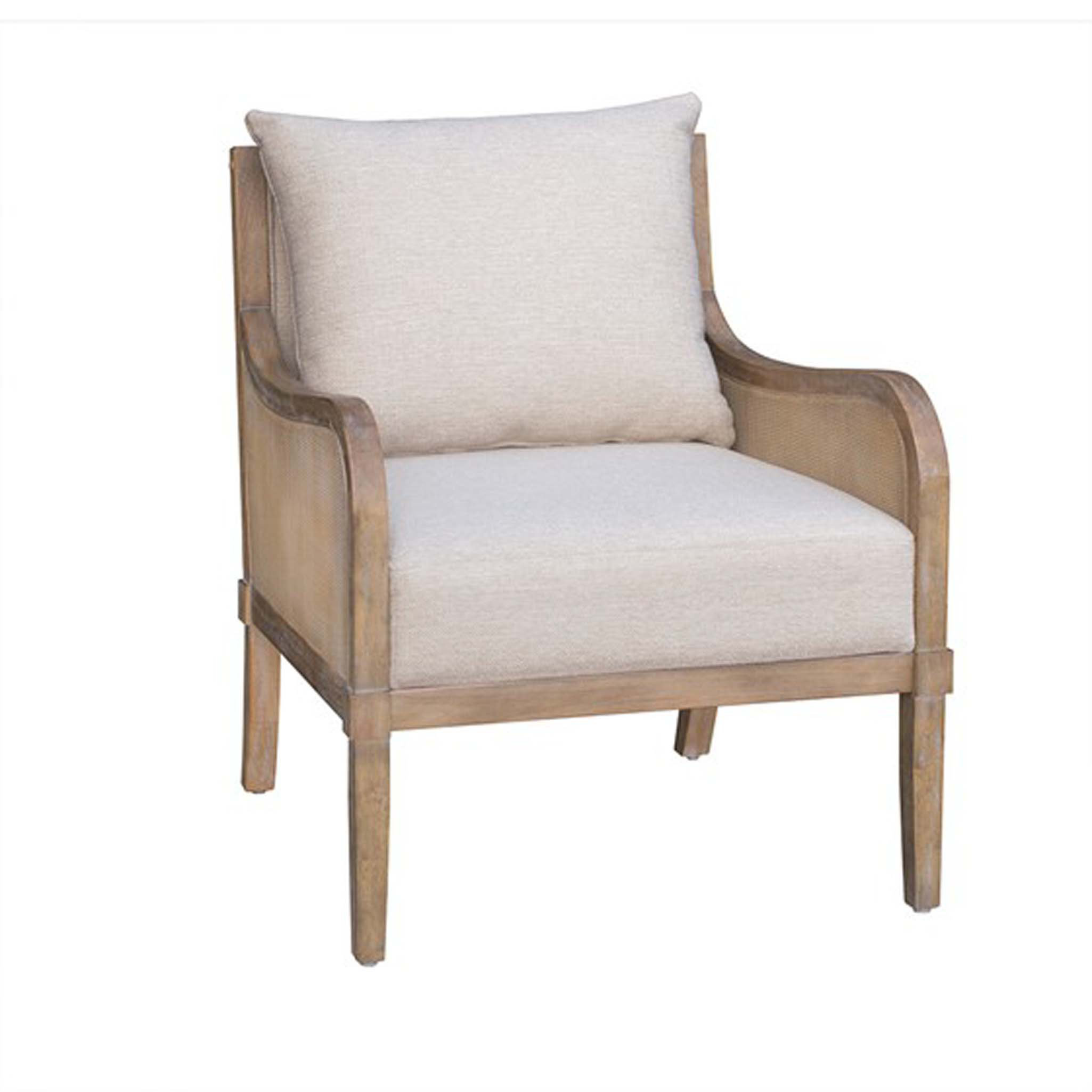 One Allium Way® Cane Accent Chair with Removable Back Cushion | Wayfair