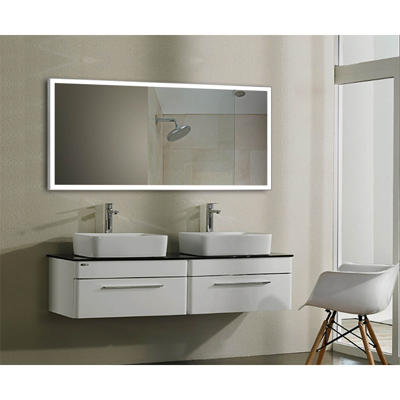 Orren Ellis Alcron Modern & Contemporary Lighted Bathroom Mirror | Wayfair