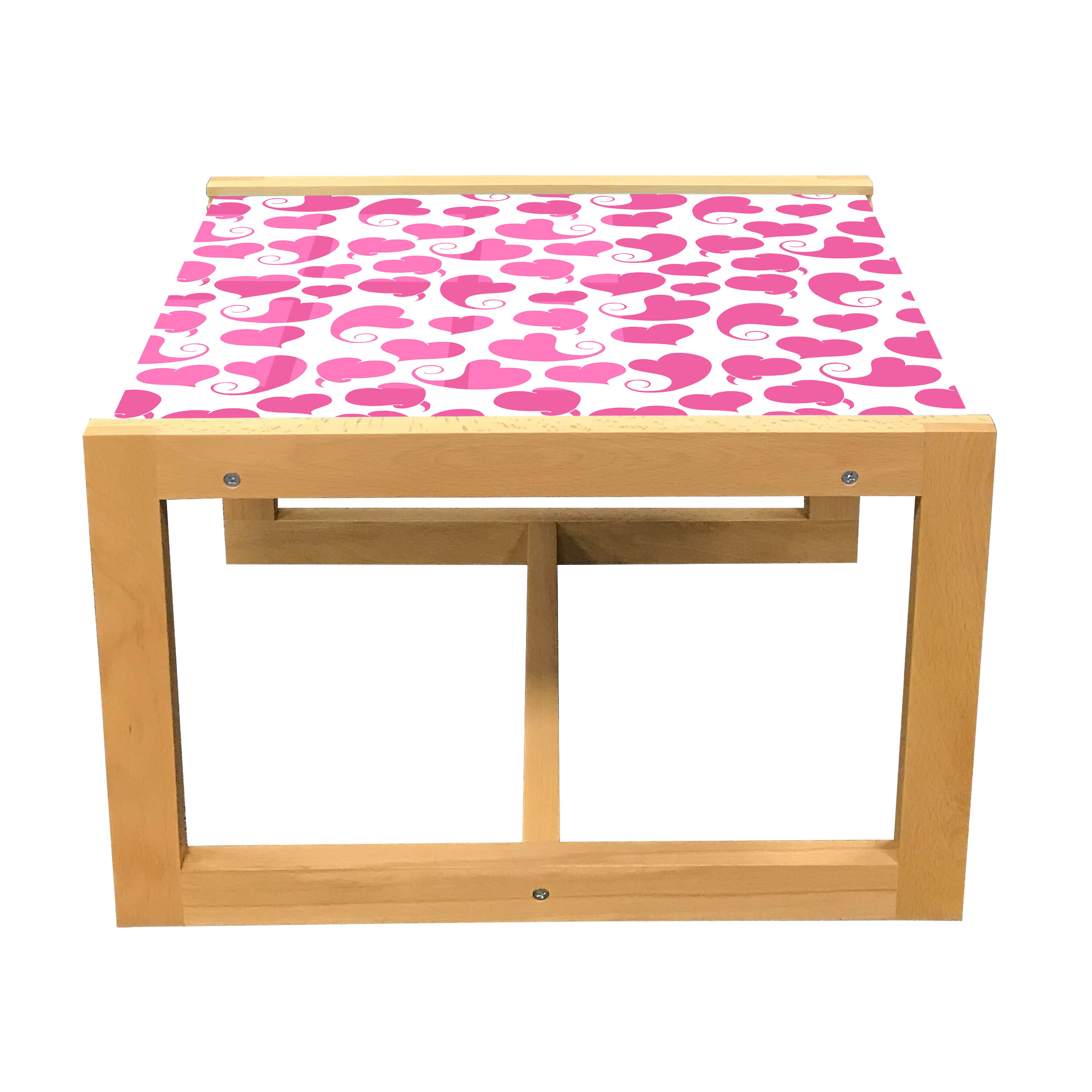 The Holiday Aisle® Love Coffee Table, Pinkish Monochrome Pattern With ...