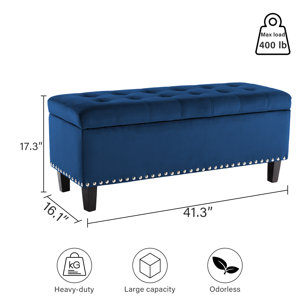 Willa Arlo™ Interiors Worcester 41.3'' Wide Tufted Rectangle Storage ...