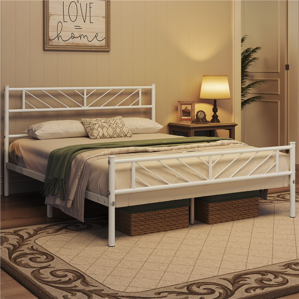 Wade Logan Armanni Platform Bed Frame with Design Headboard & Reviews ...