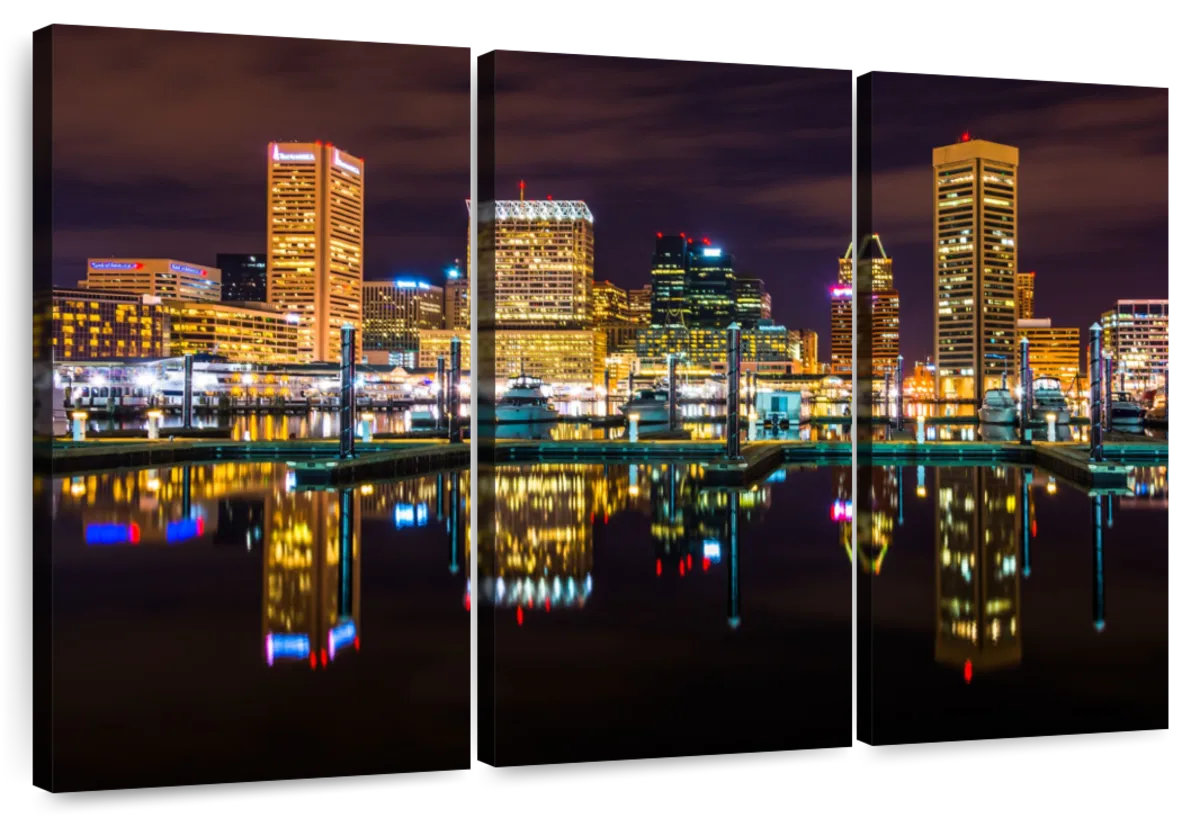 Elephant Stock Baltimore Night Skyline | Wayfair